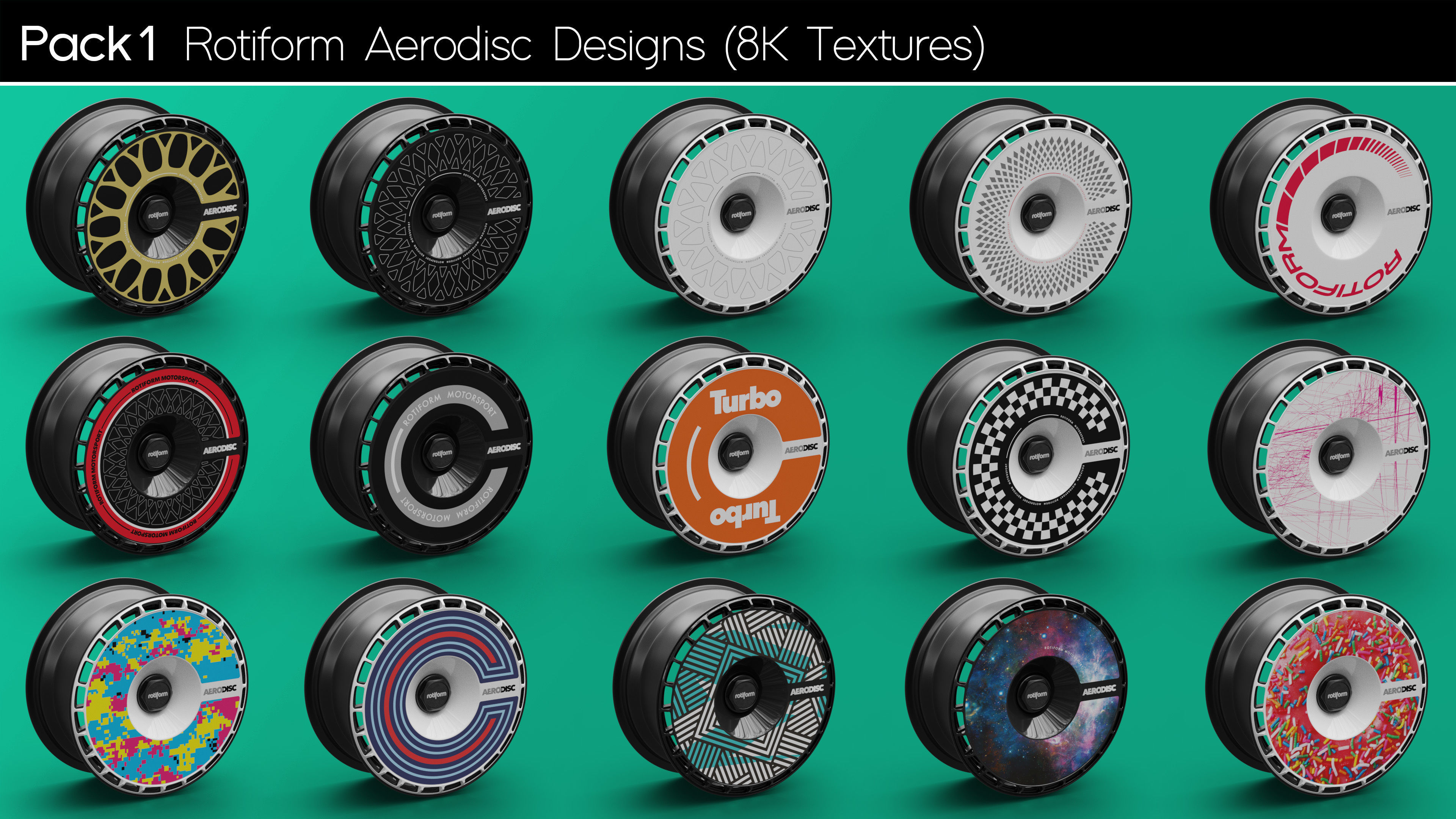 Rotiform Aerodisc Turbofan Rim 3D Model and Designs 3D model | CGTrader