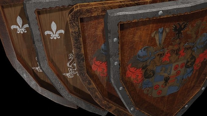 Shield Wooden Medieval Knight Adventurer Warrior 3D model | CGTrader