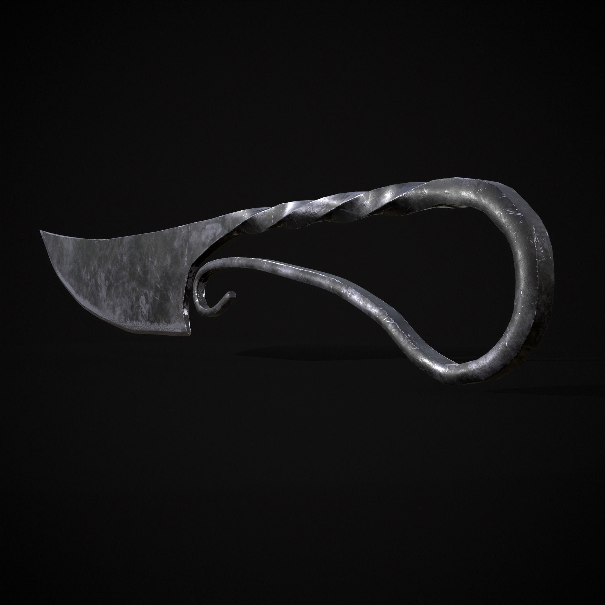 3D model Medieval Iron Twisted Dagger VR / AR / low-poly | CGTrader