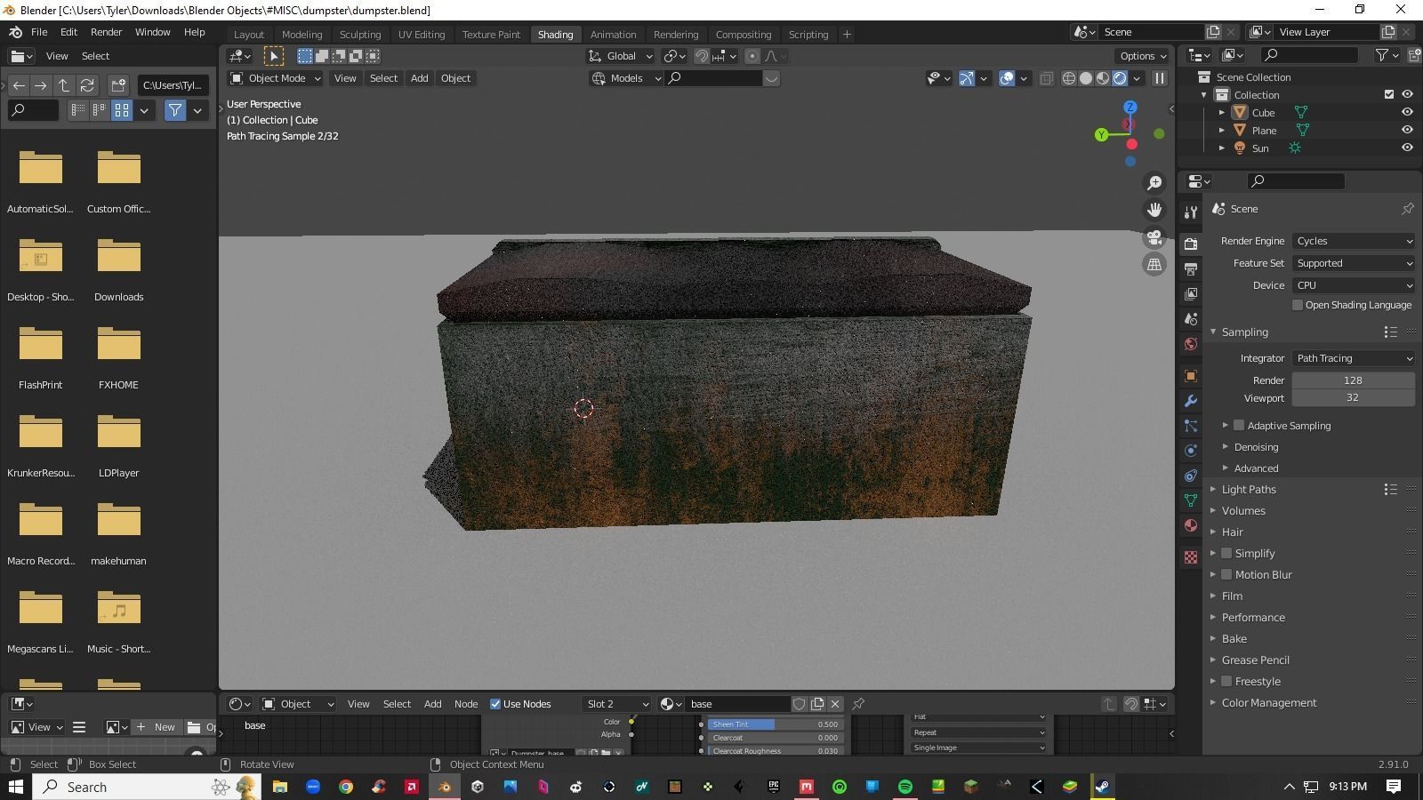 3D model Decayed Container Dumpster Box VR / AR / low-poly | CGTrader