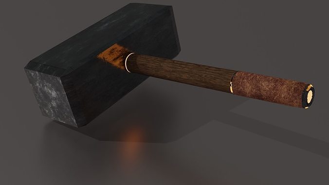 3D model Glowing Hammer Thors Hammer VR / AR / low-poly | CGTrader