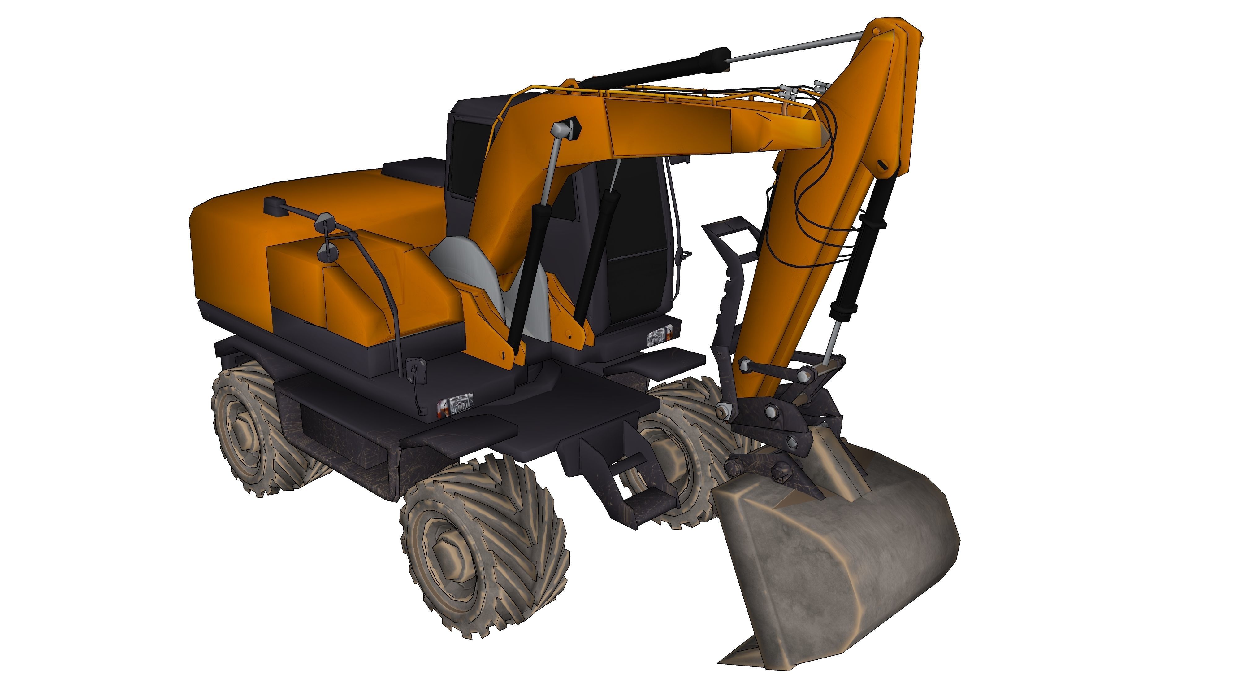 Excavator 3D model | CGTrader