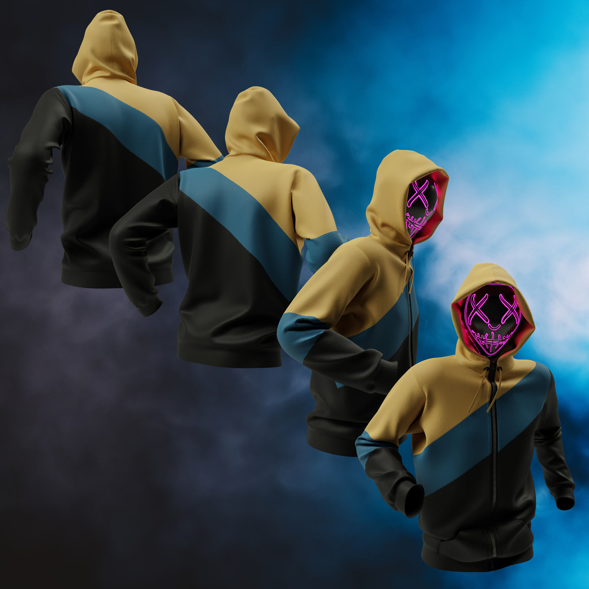 Zip-Up Hoodie 3D model | CGTrader