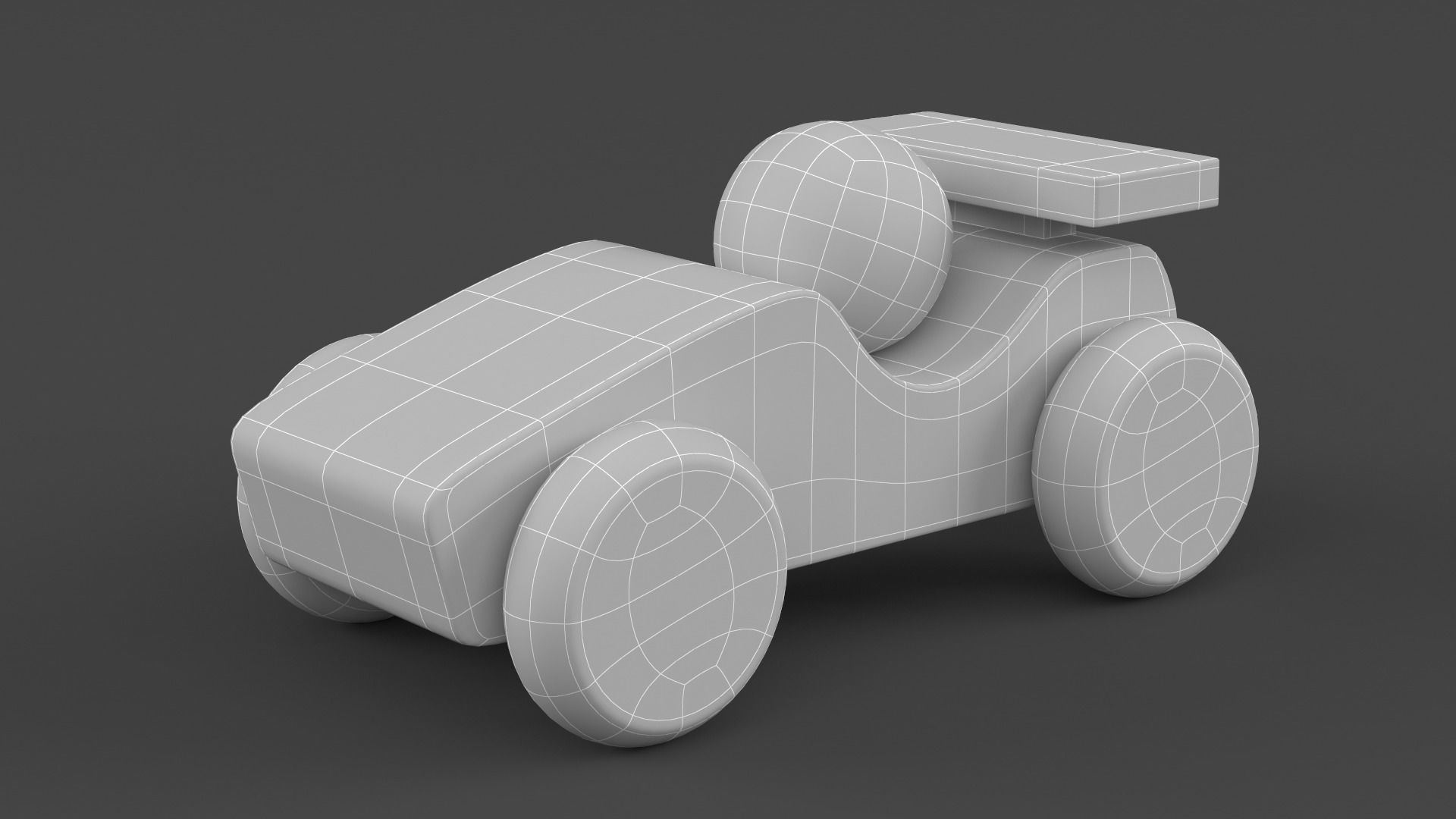 Wooden Race Car 3D model | CGTrader