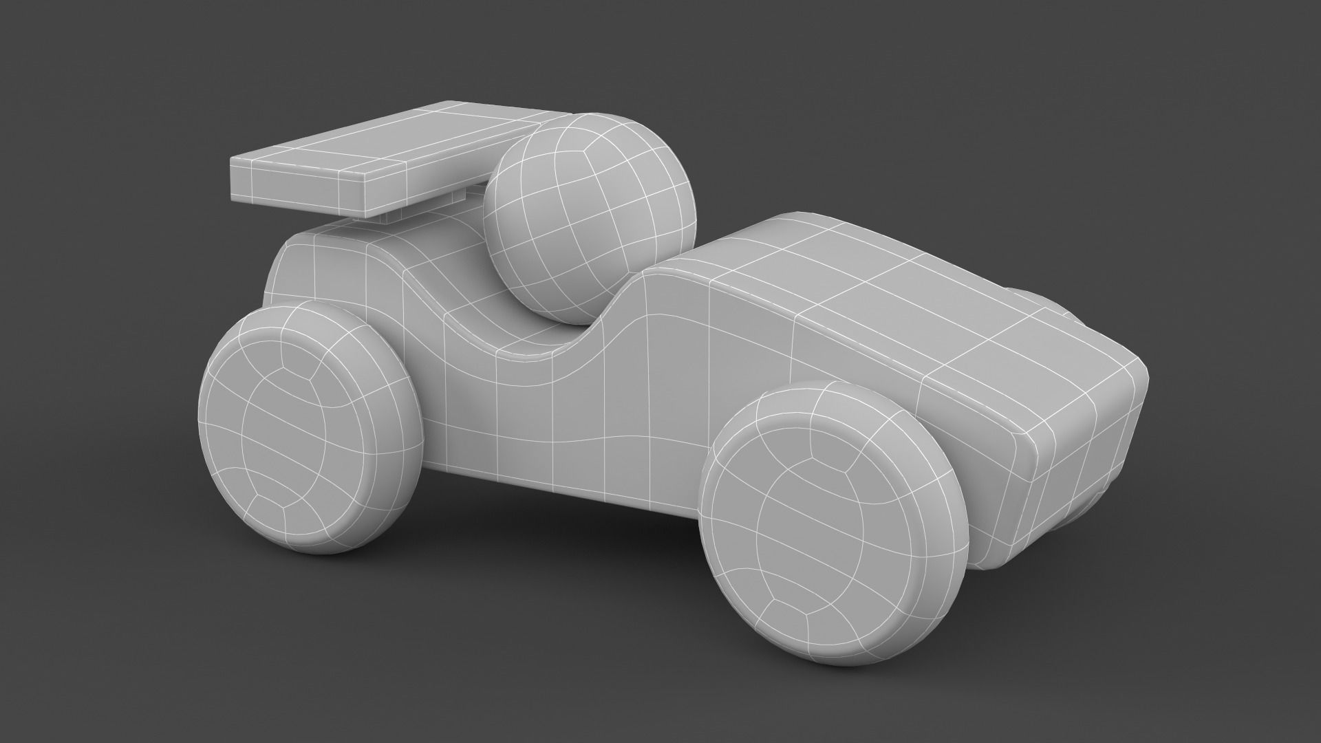 Wooden Race Car 3D model | CGTrader