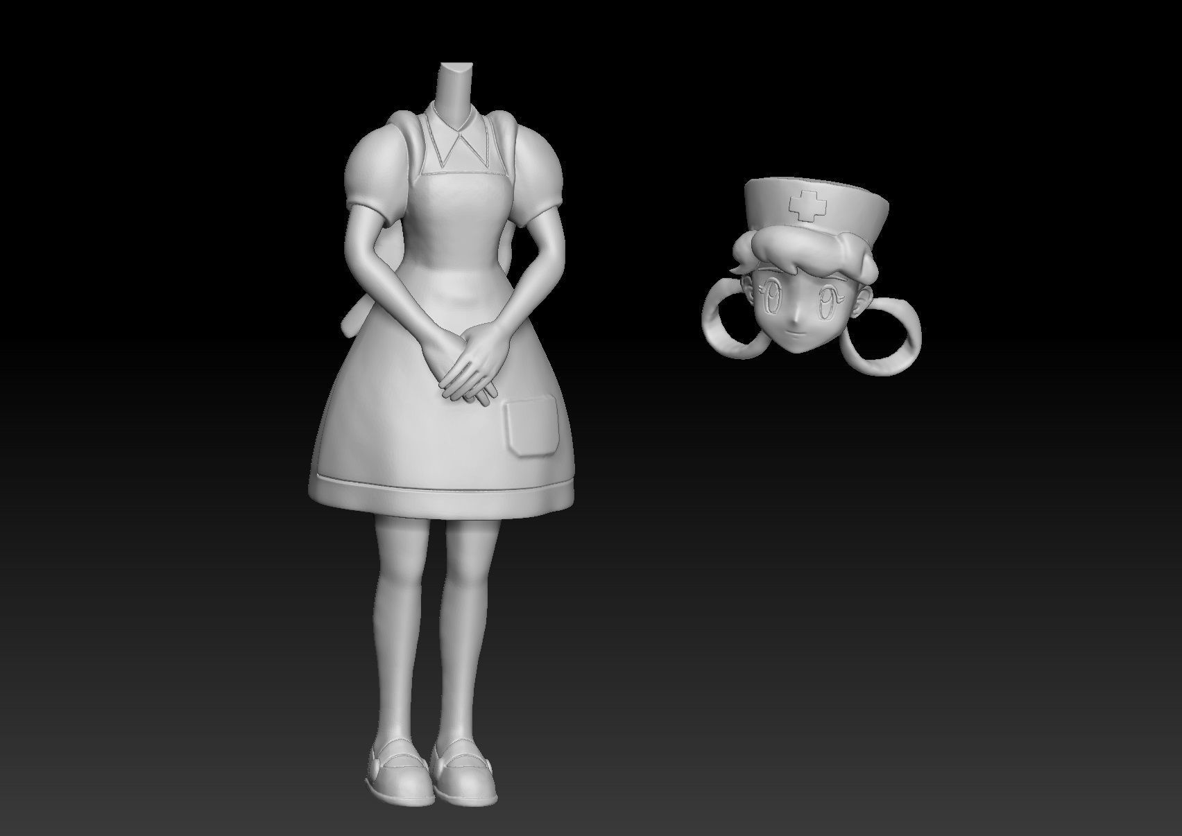 Pokemon Anime Nurse Joy 3D model 3D printable | CGTrader