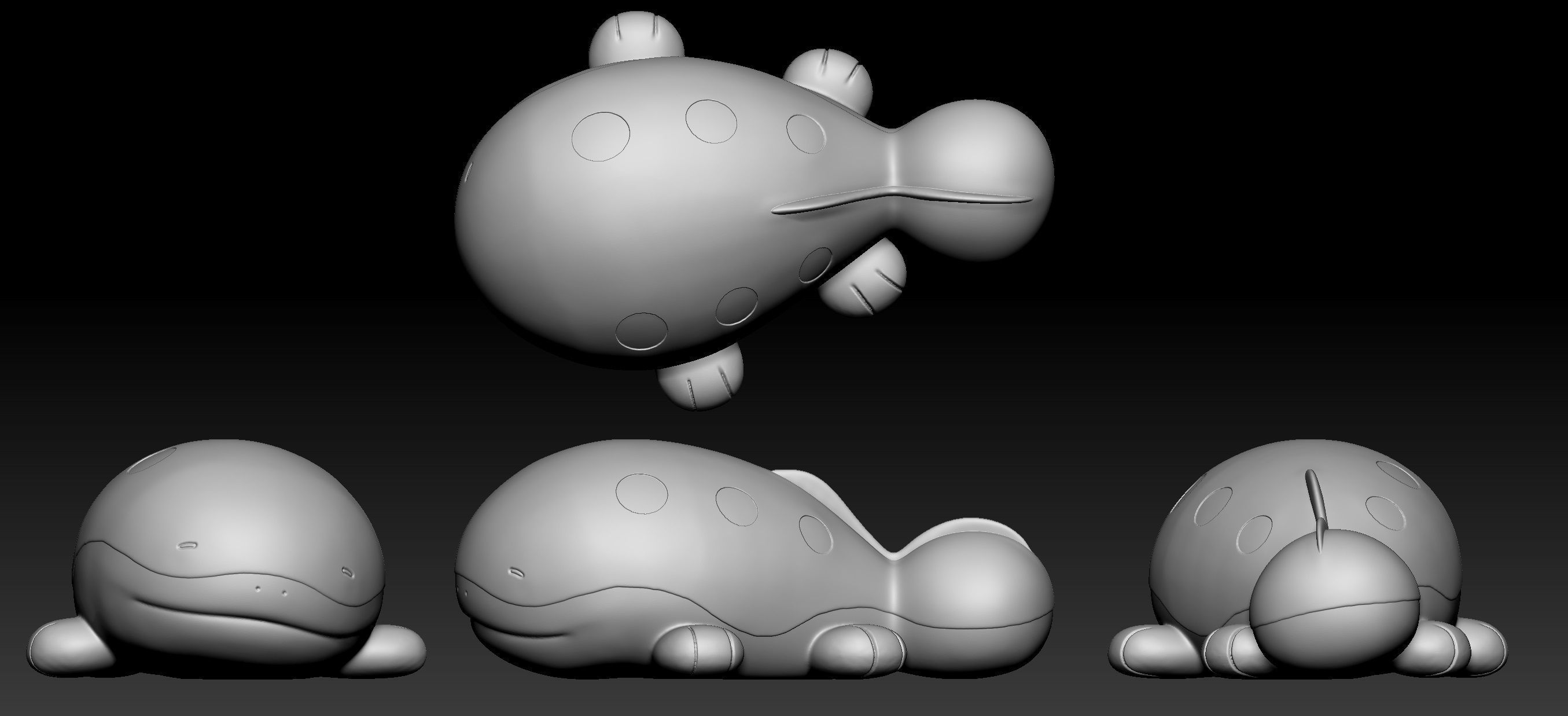 Pokemon Paldean Wooper Clodsire 3D model 3D printable | CGTrader