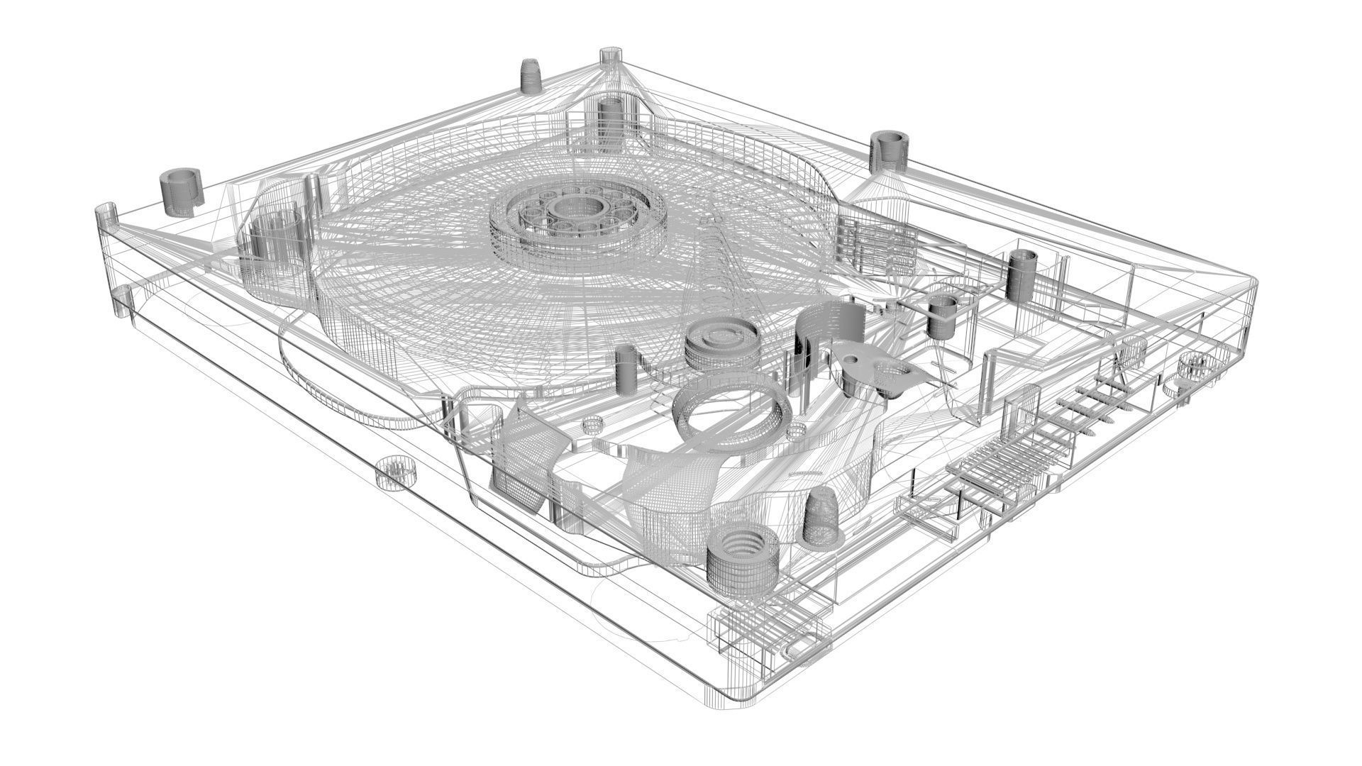 Opened Hard Disk Drive 3D model | CGTrader