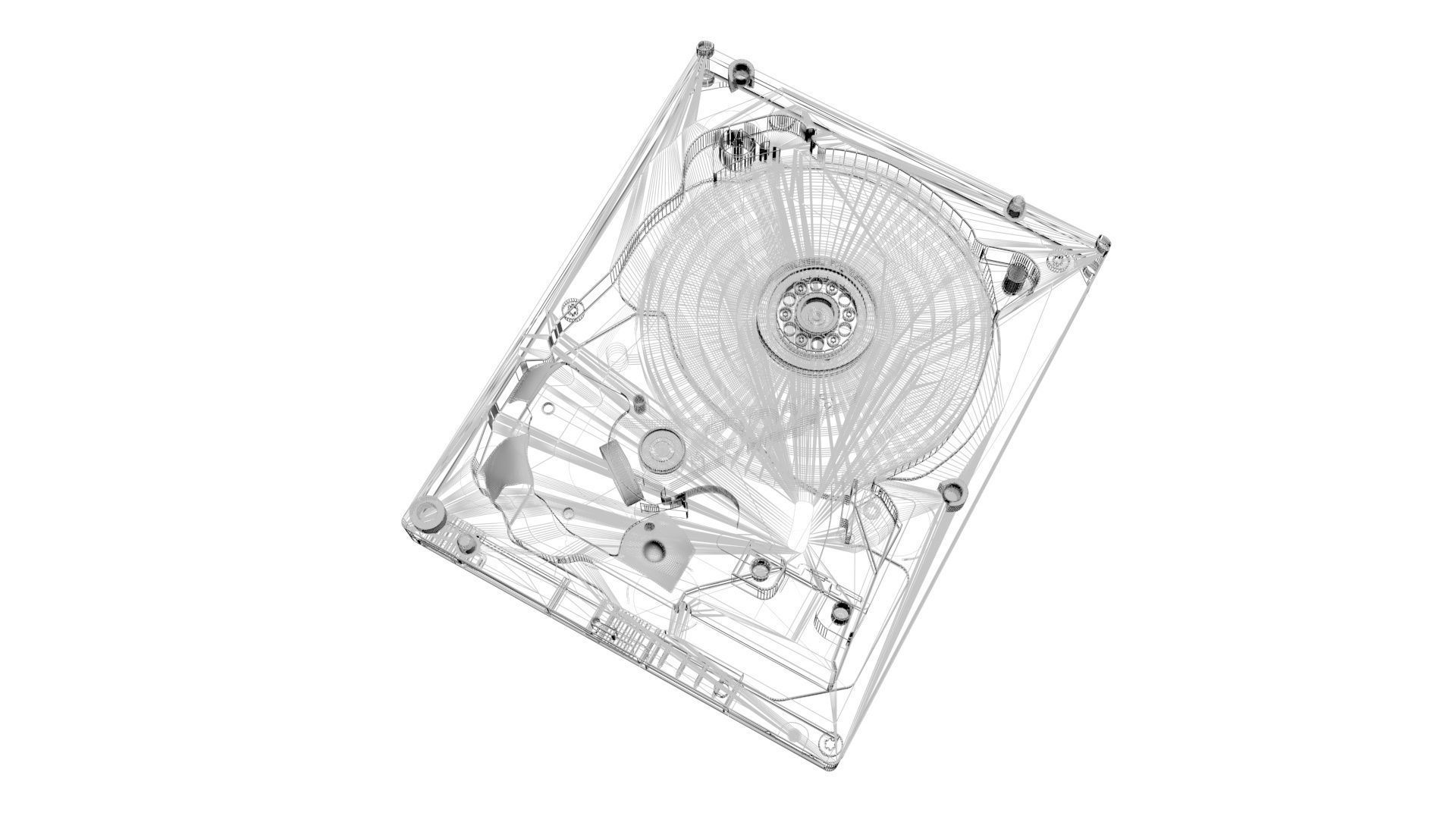 Opened Hard Disk Drive 3D model | CGTrader
