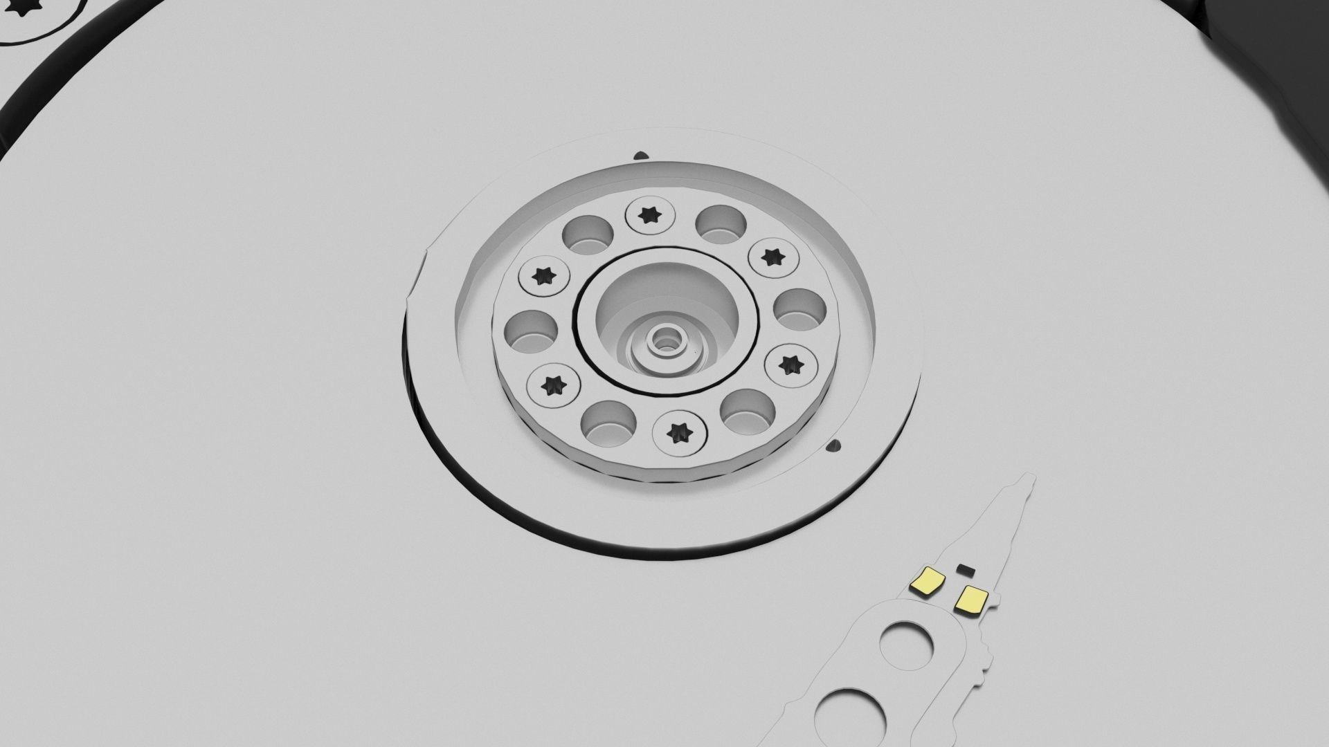 Opened Hard Disk Drive 3D model | CGTrader