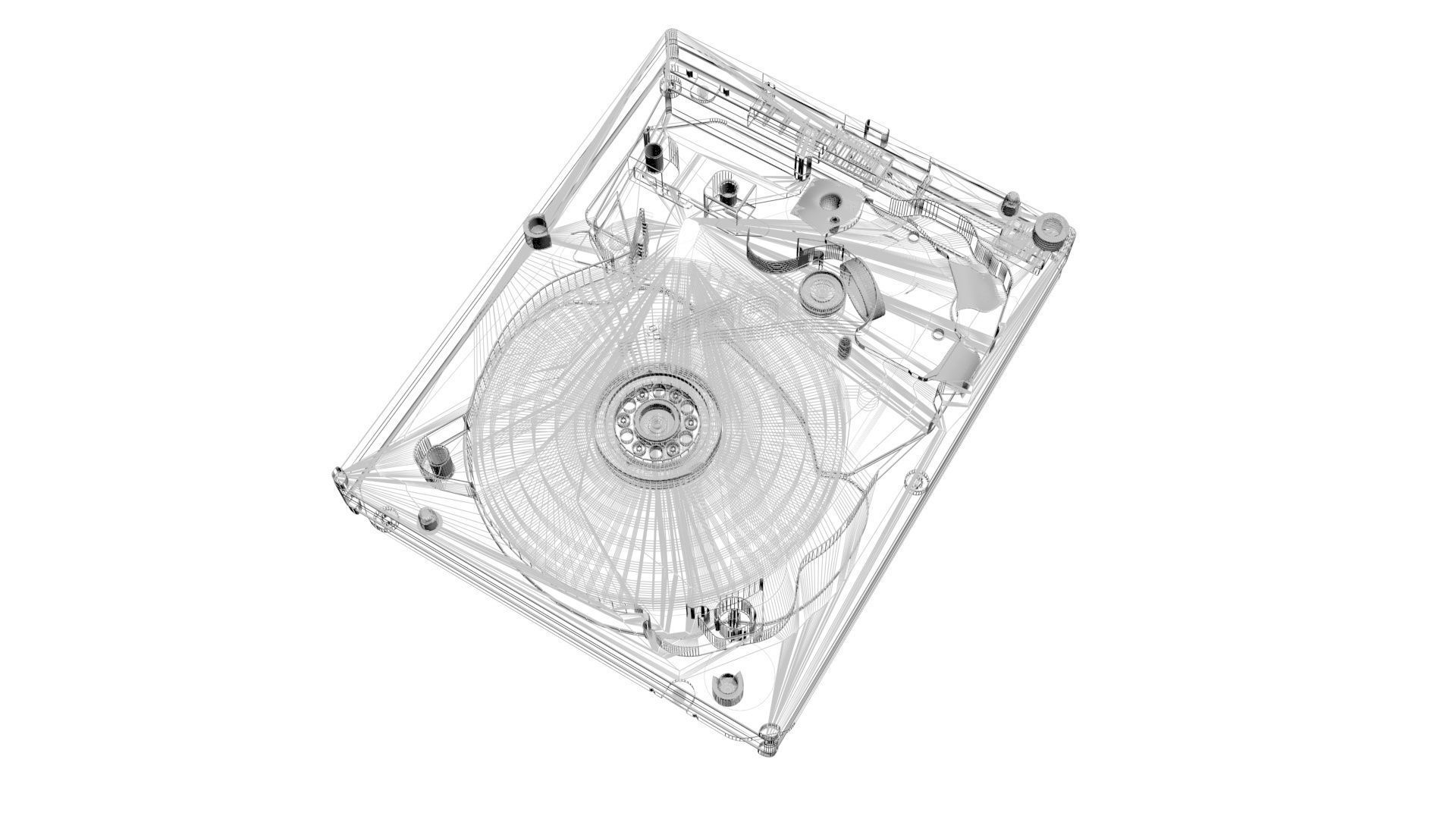 Opened Hard Disk Drive 3D model | CGTrader