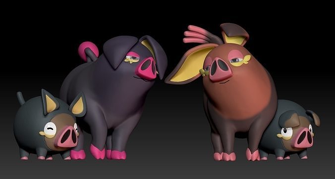 Pokemon Lechonk Oinkologne 3D model 3D printable | CGTrader