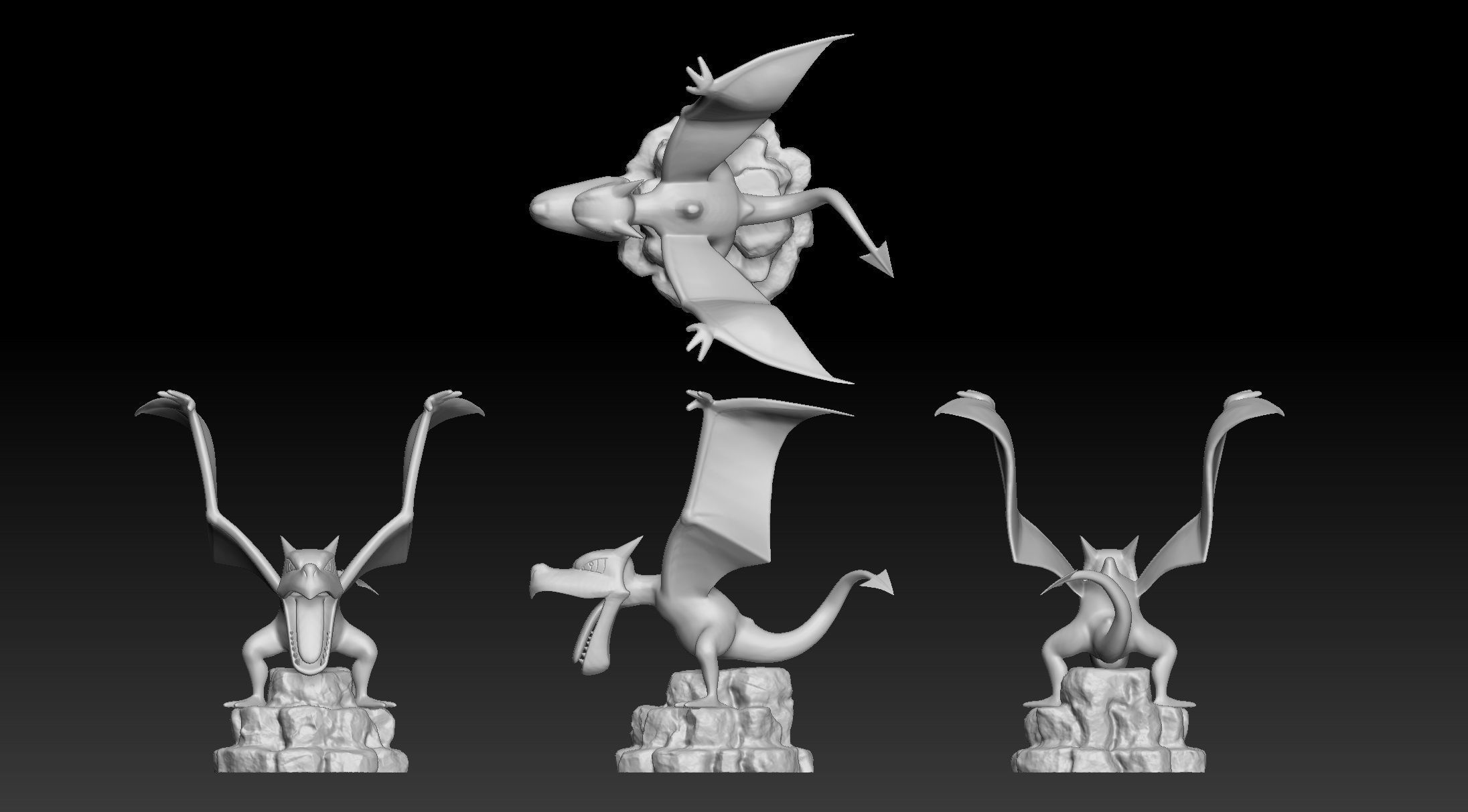 Pokemon Aerodactyl 3D model 3D printable | CGTrader