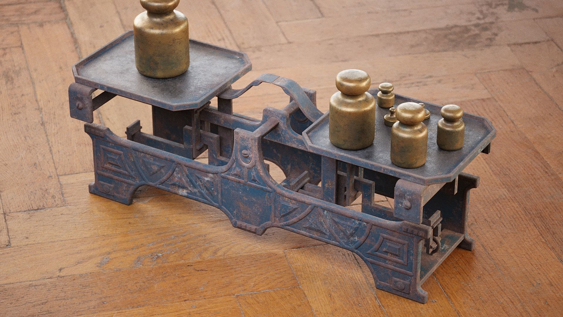 3D model Balance Scale and Weights PBR VR / AR / low-poly | CGTrader