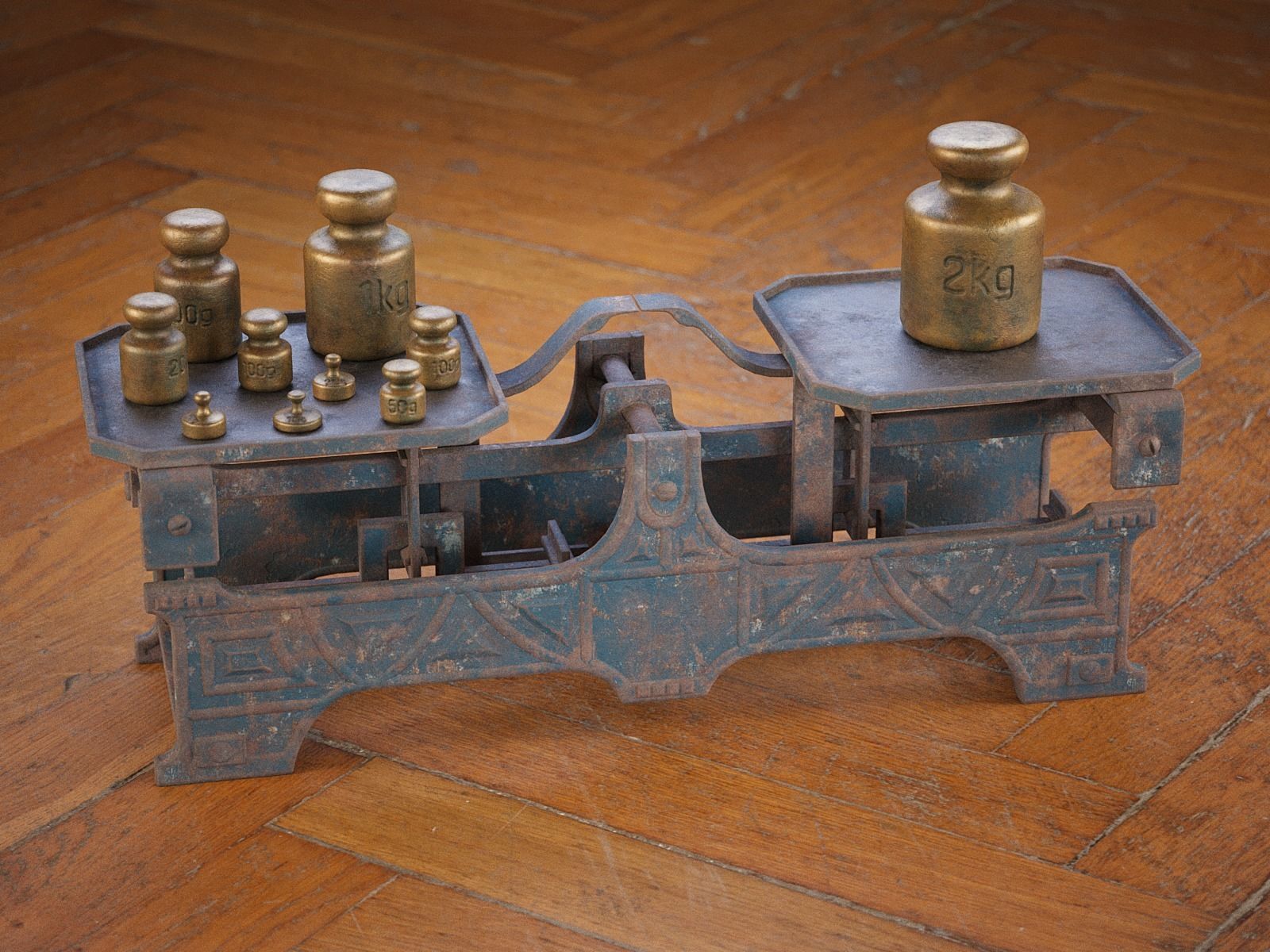 3D model Balance Scale and Weights PBR VR / AR / low-poly | CGTrader