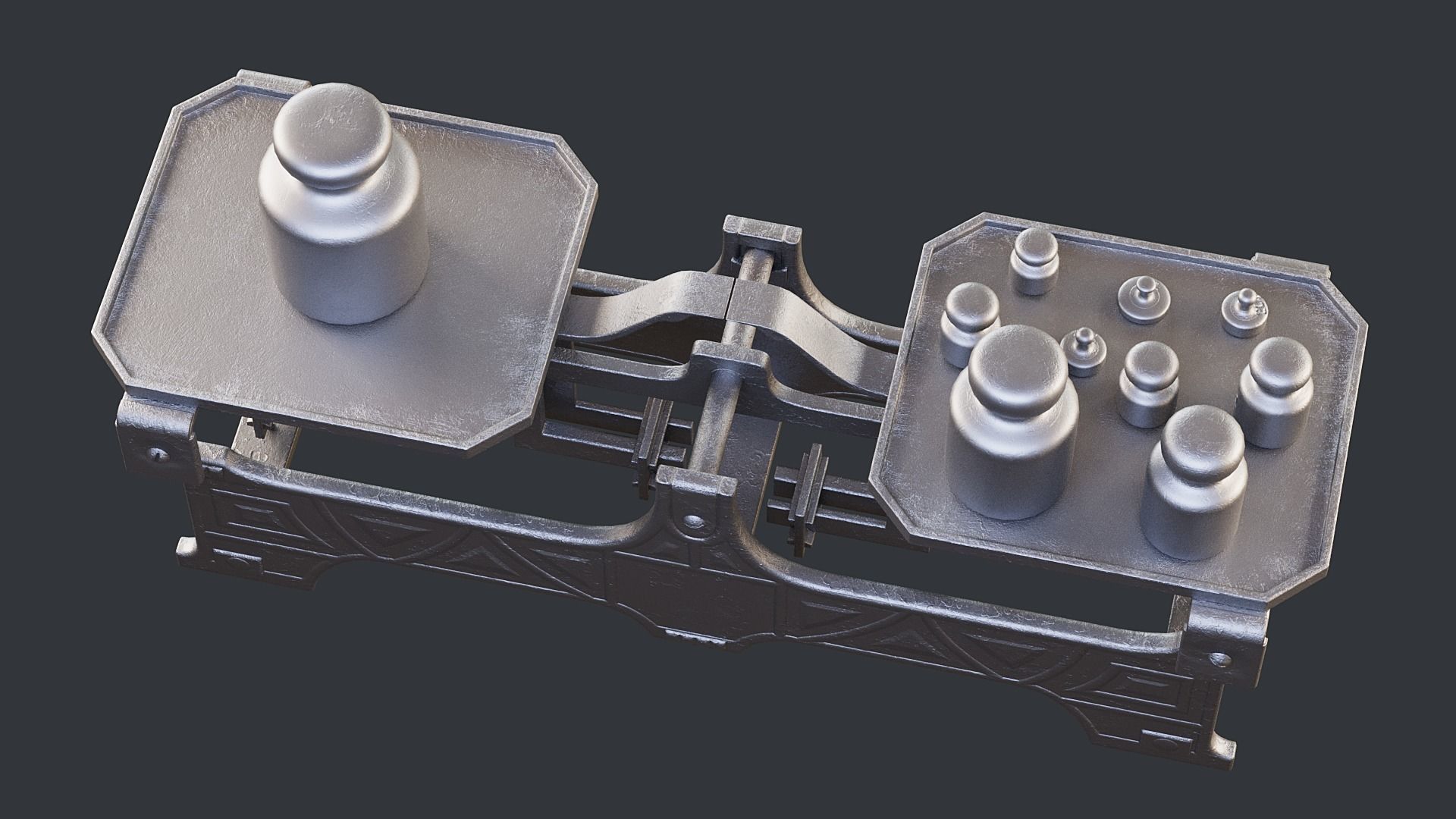 3D model Balance Scale and Weights PBR VR / AR / low-poly | CGTrader