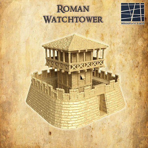 Roman Watchtower Tabletop Terrain 28 MM 3D model 3D printable | CGTrader