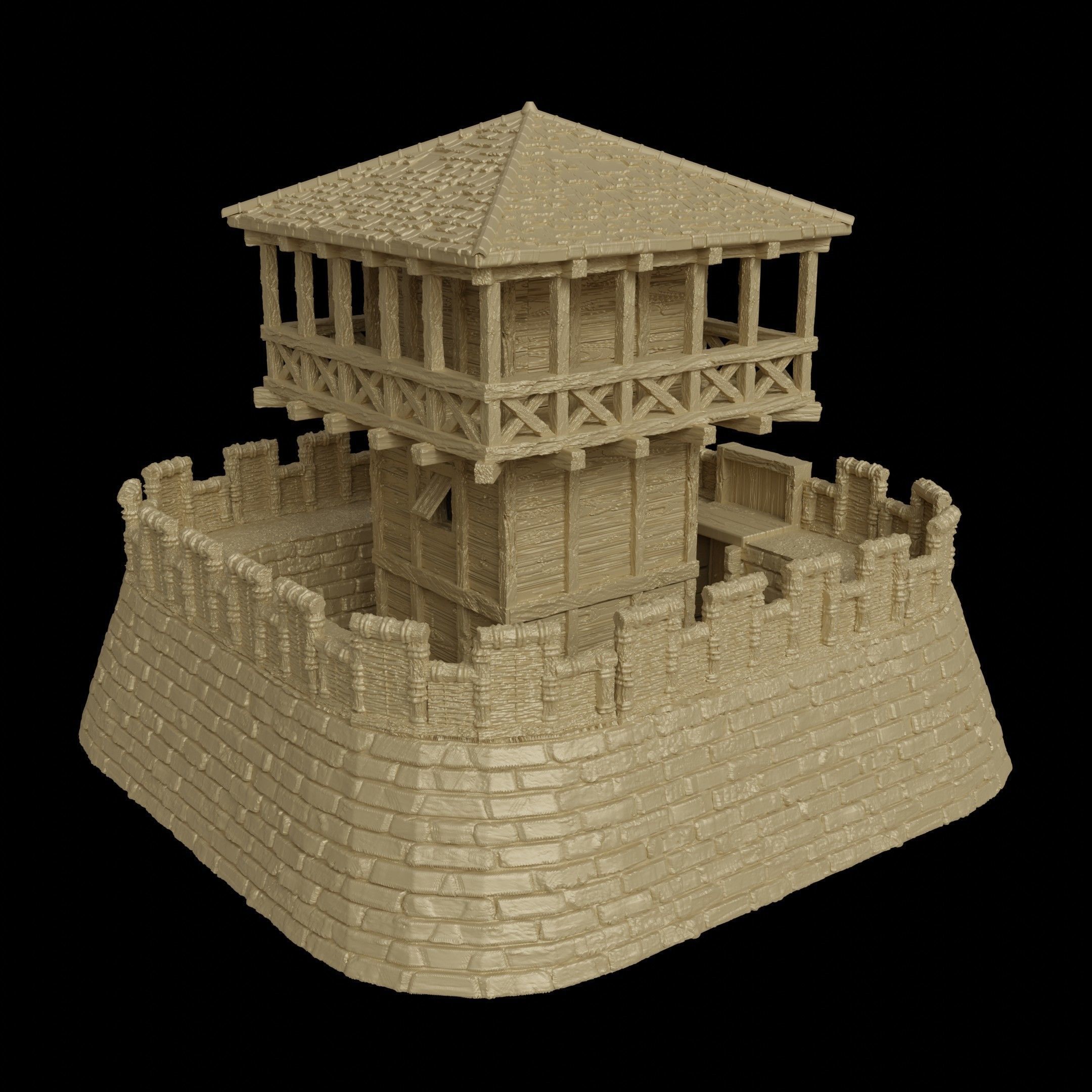 Roman Watchtower Tabletop Terrain 28 MM 3D model 3D printable | CGTrader
