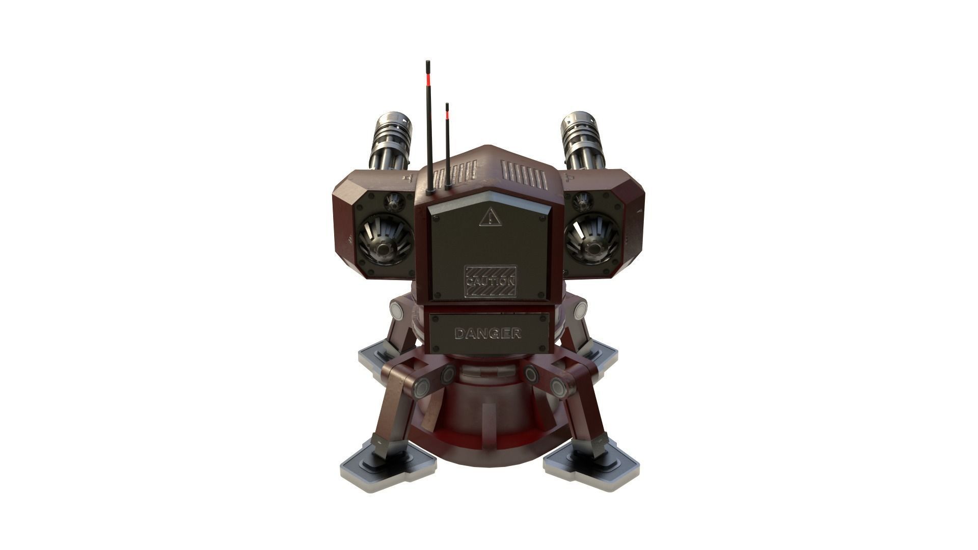 3D model Sci-Fi Turret Gun VR / AR / low-poly | CGTrader
