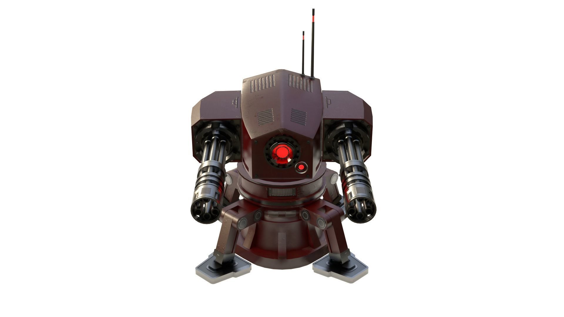 3D model Sci-Fi Turret Gun VR / AR / low-poly | CGTrader
