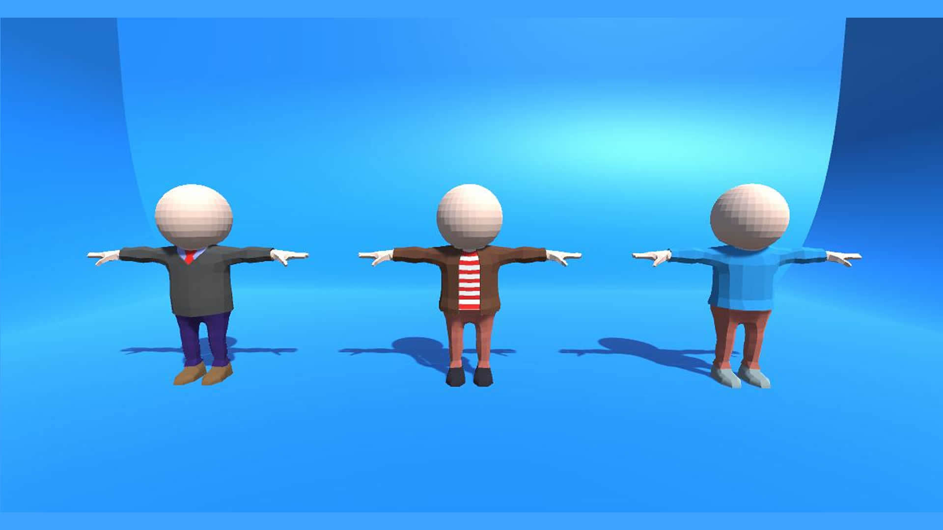 3D model Polygon Character Pack - LowPoly Stickman Characters VR / AR ...