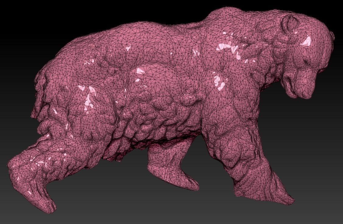 Walking bear sculpture 3D model 3D printable | CGTrader
