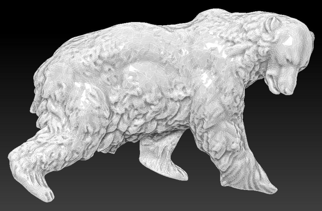Walking bear sculpture 3D model 3D printable | CGTrader