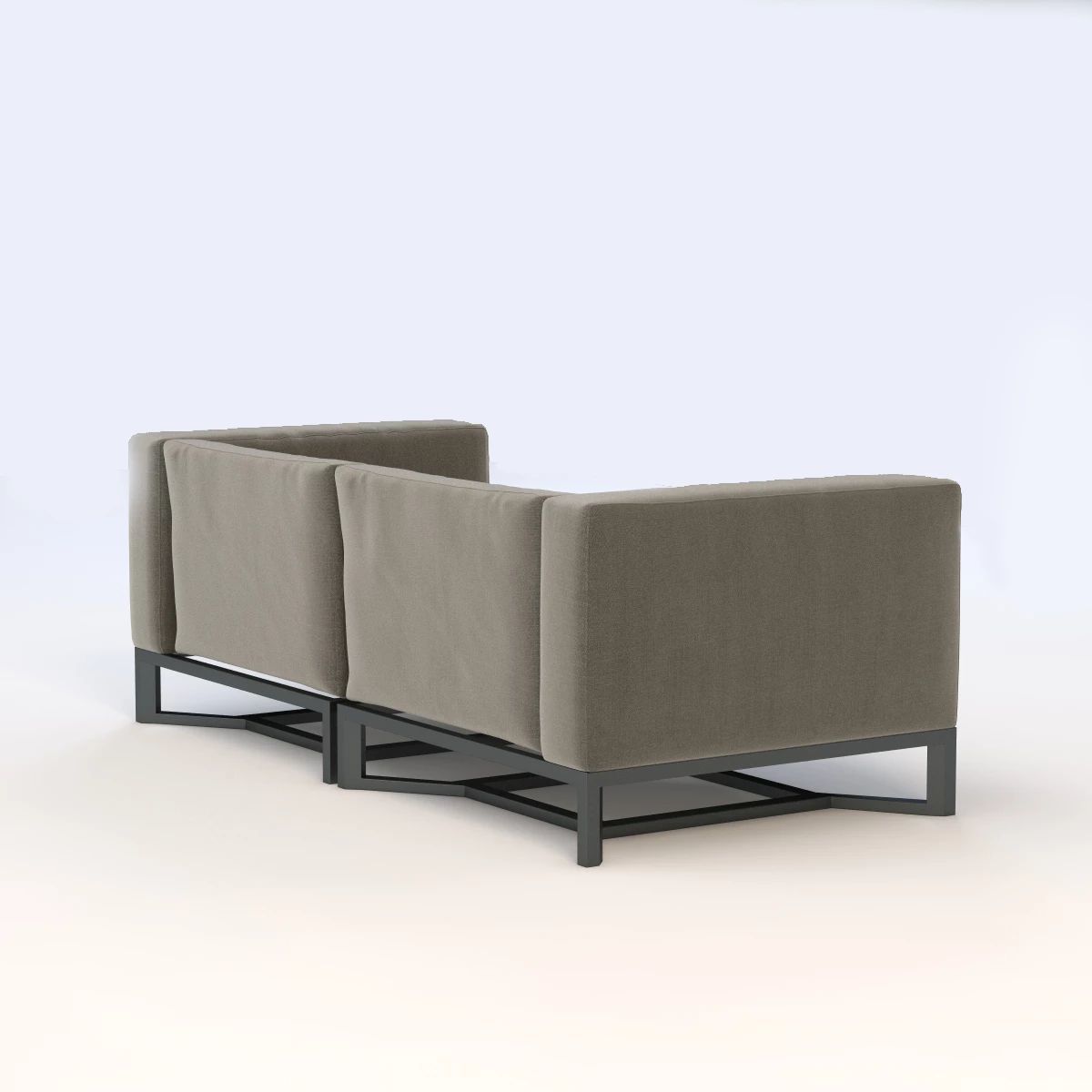 Bloc Modular 2 Seater Sofa by Gloster 3D model | CGTrader