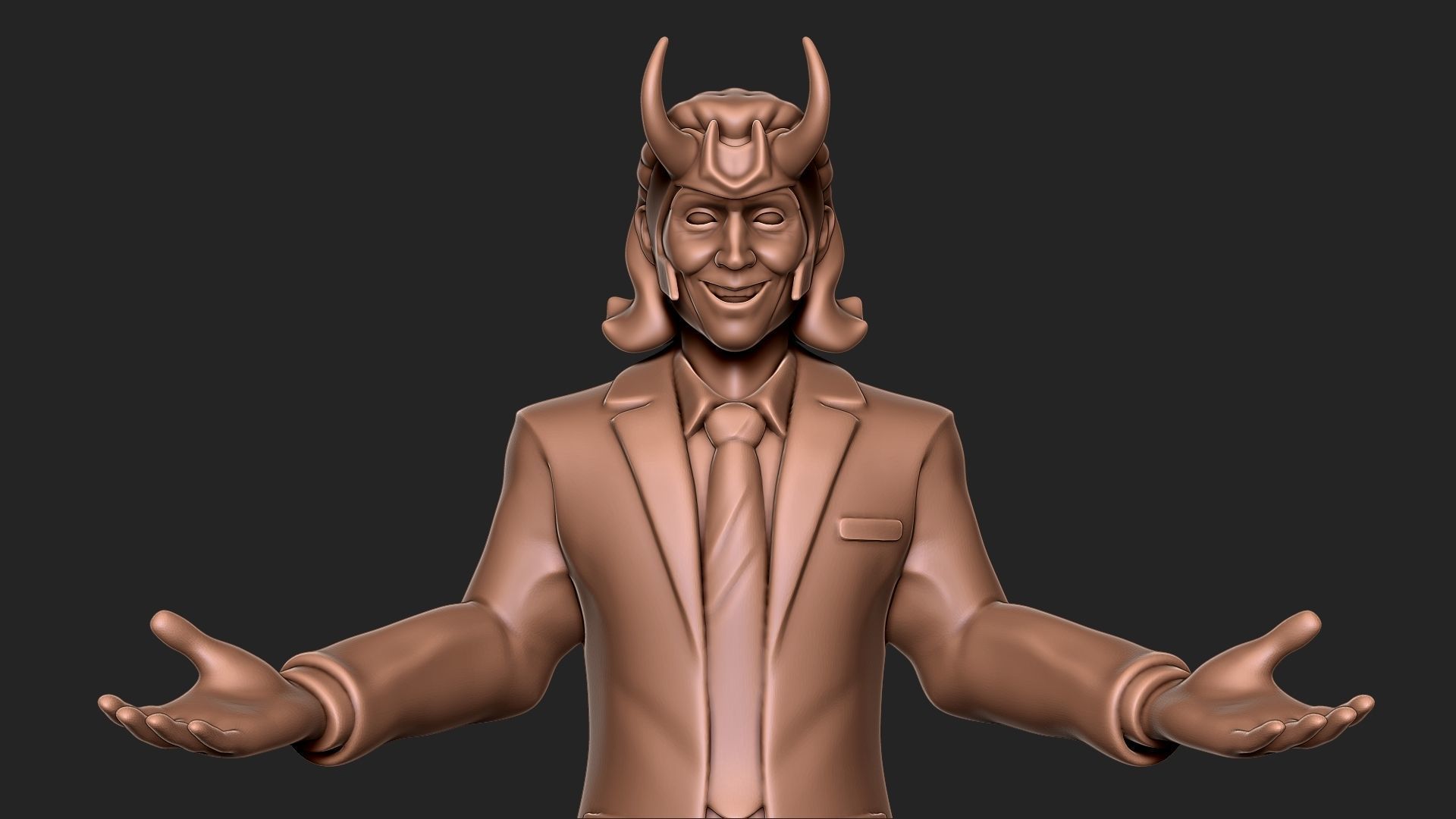 LOKI AVENGERS MCU TOM HIDDLESTON STATUE 3D model 3D printable | CGTrader