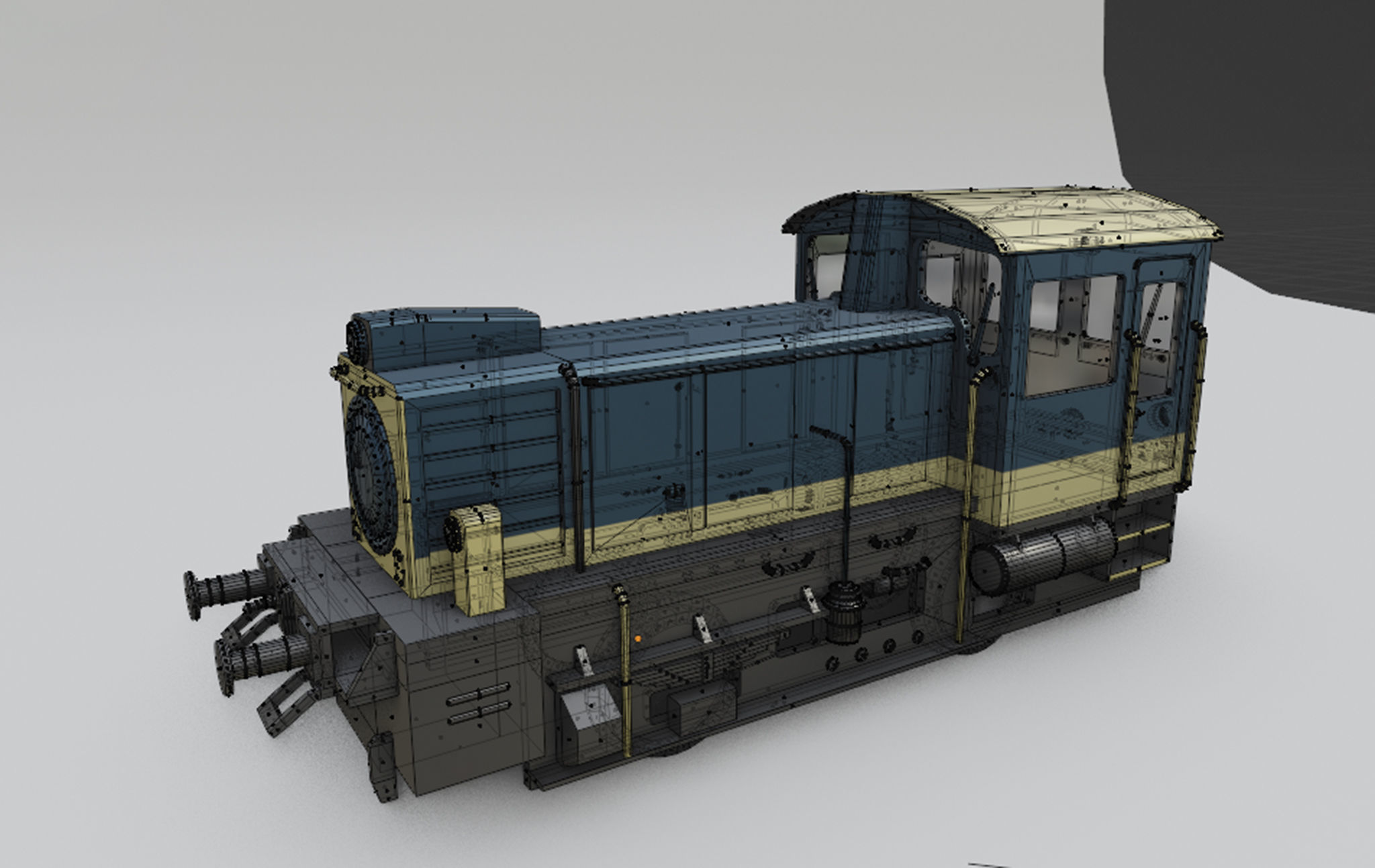 Small diesel locomotive 3D model | CGTrader