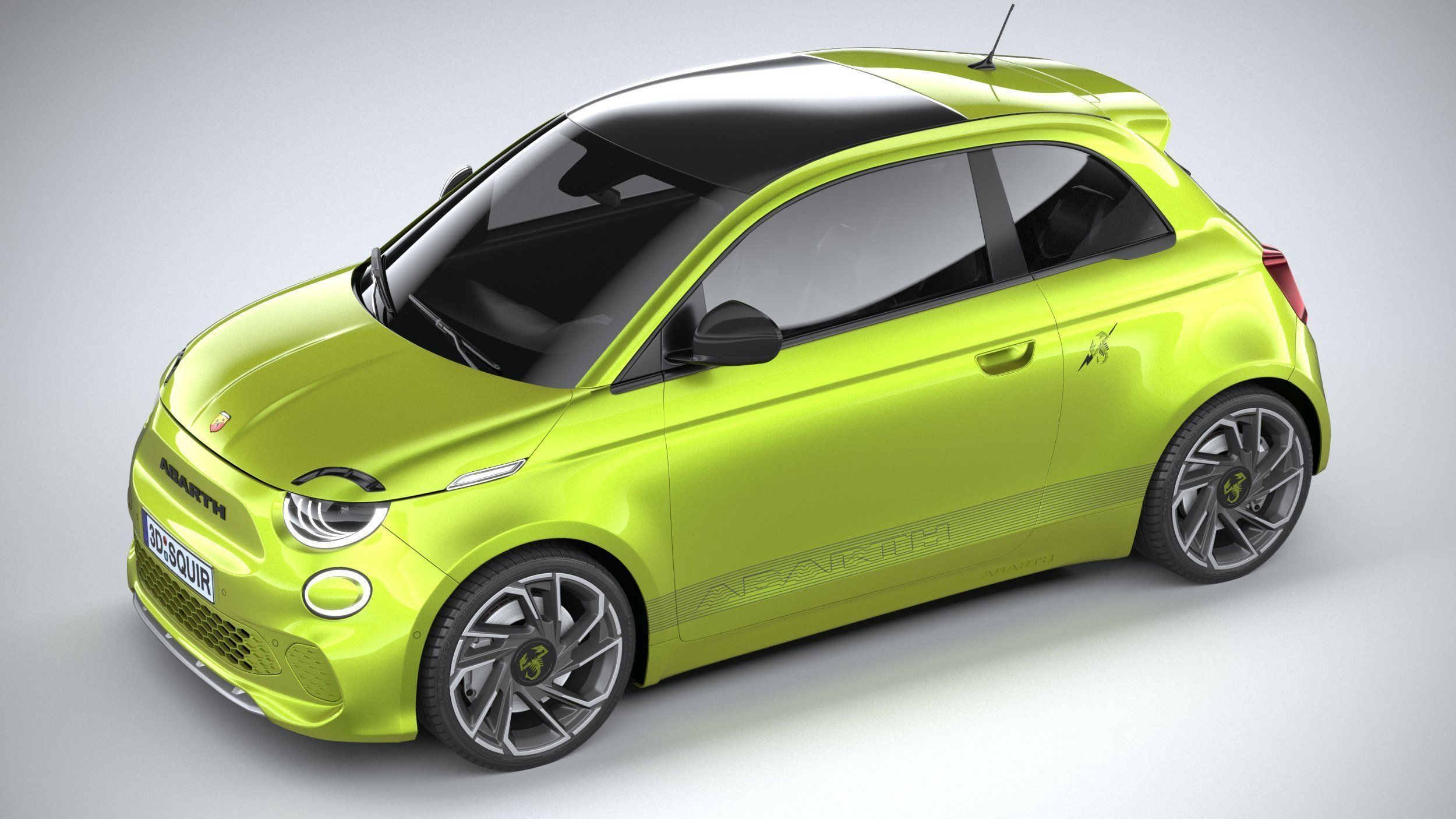 Fiat 500e Abarth 2023 3D model | CGTrader