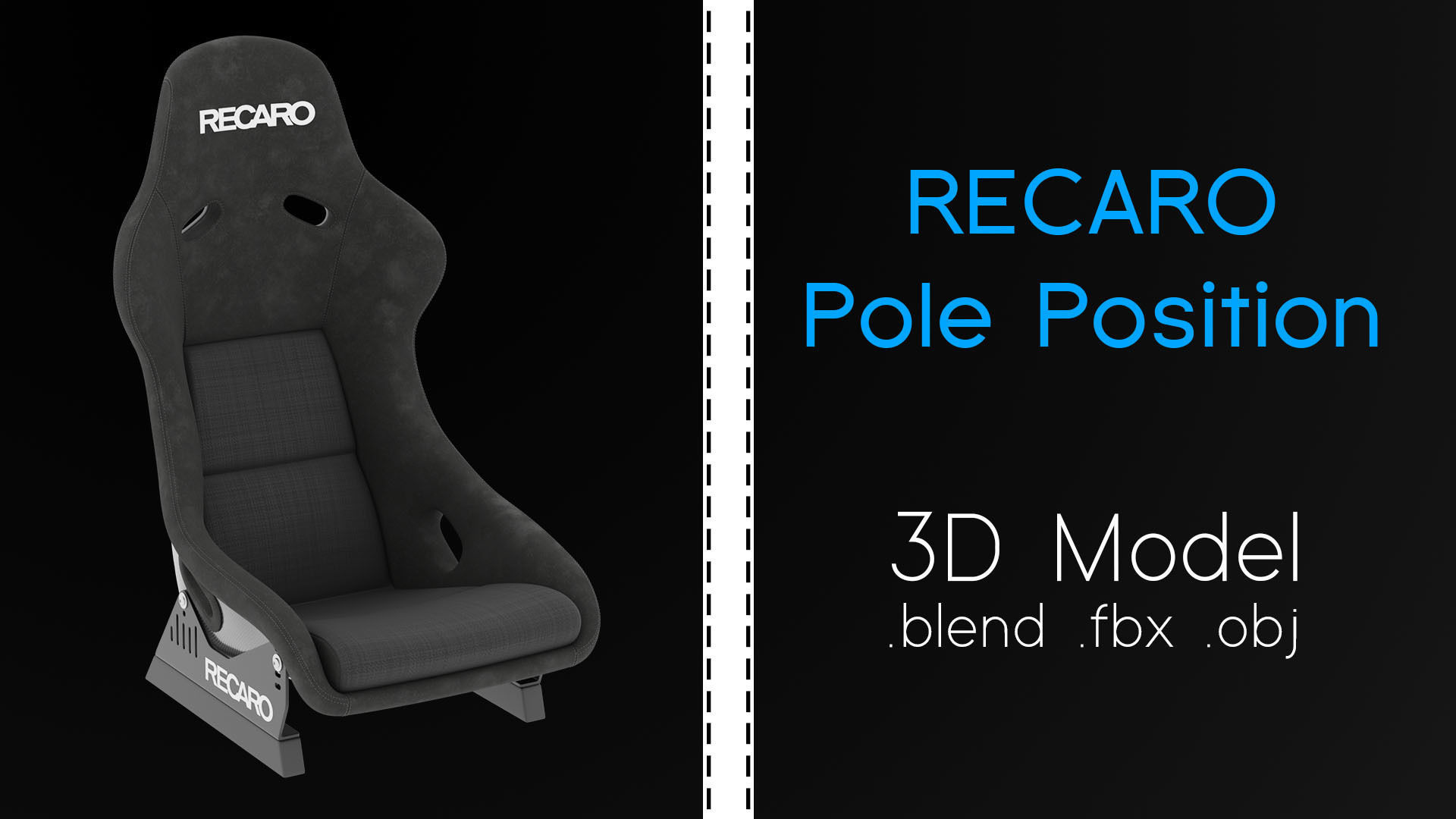 3D model RECARO Pole Position Car Racing Seat 3D Model VR / AR / low ...