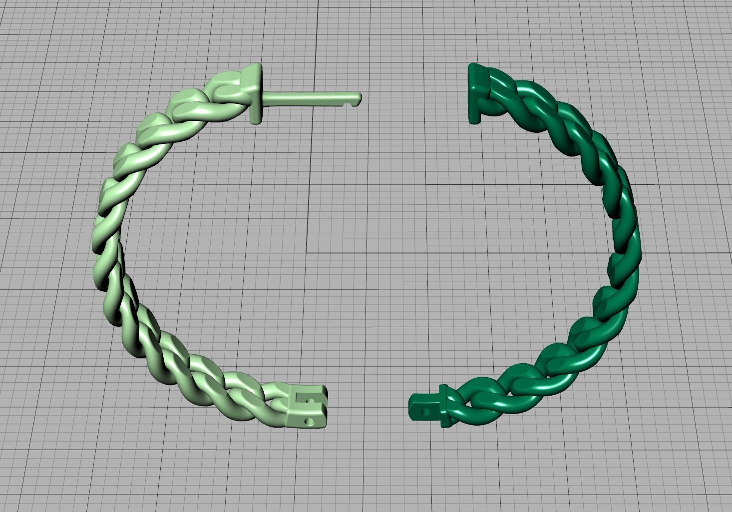 Hoop Cuban Earrings 35mm Own design 3dmodel 3D model 3D printable ...