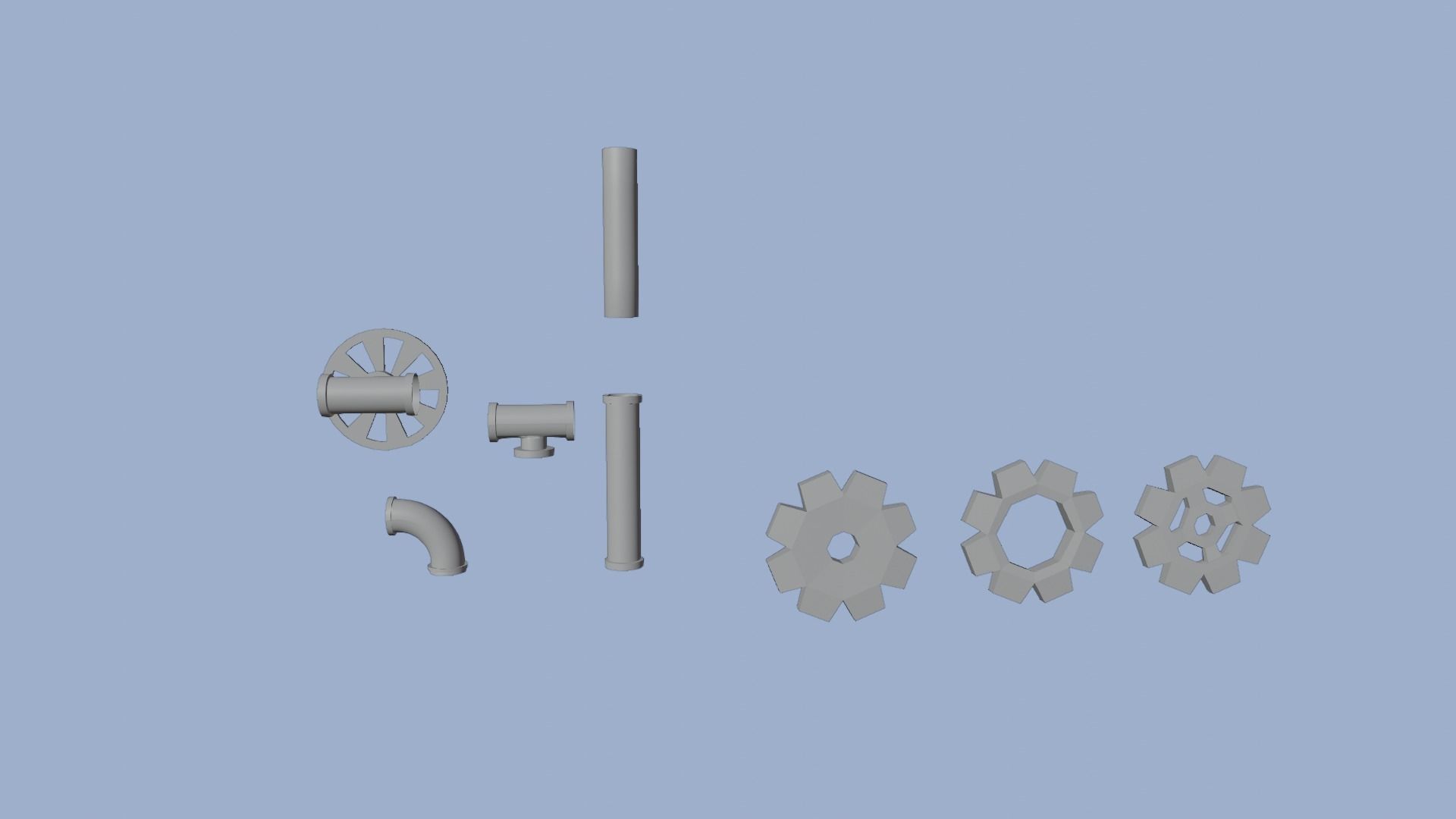 3D model Cogs And Pipes - Lowpoly - PBR copper VR / AR / low-poly ...