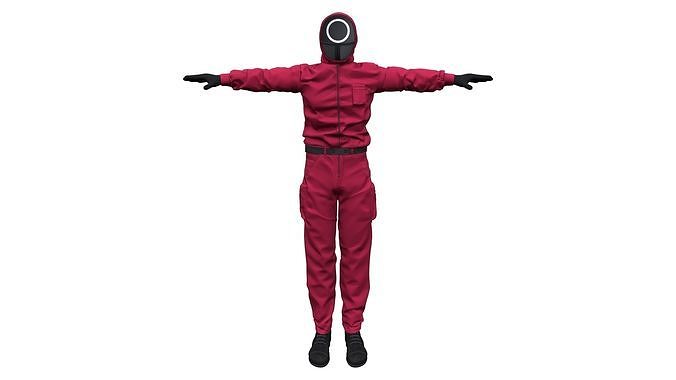 3D model Squid Game Red Guard Outfit VR / AR / low-poly | CGTrader