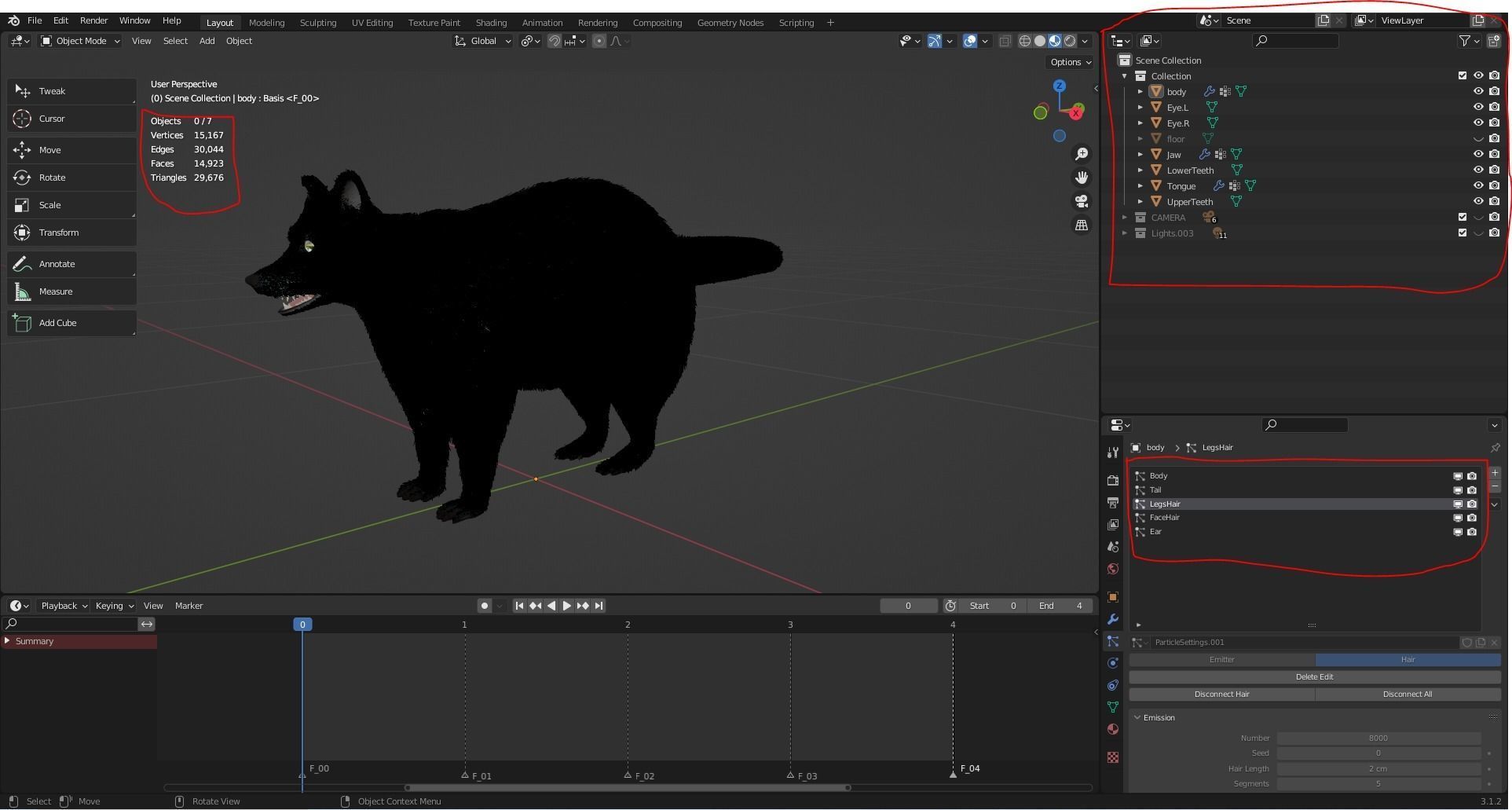 3D model 3D Fur Raccoon Rigged Animation in Blender VR / AR / low-poly ...