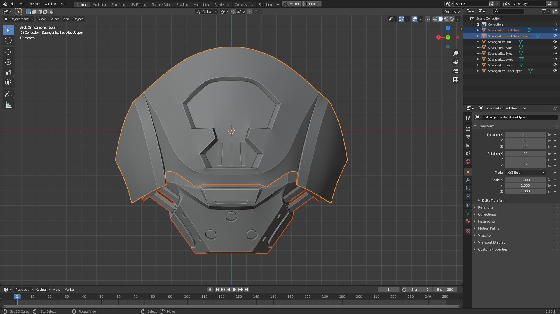 Exo-Stranger Full Armor and Rifle for Cosplay 3D Model Collection ...