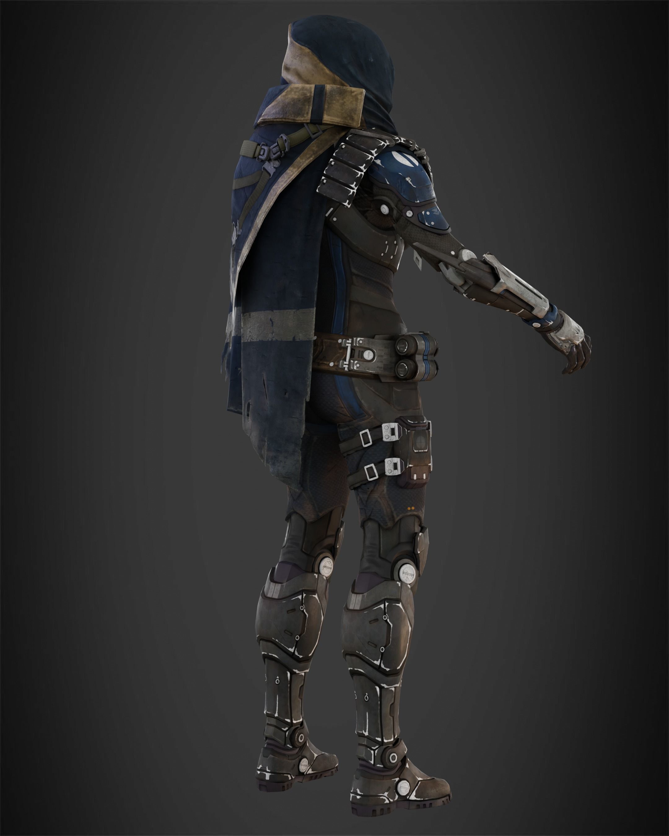 Exo-Stranger Full Armor and Rifle for Cosplay 3D Model Collection ...