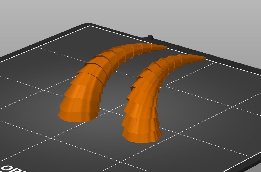 Demon horns 3D model 3D printable | CGTrader