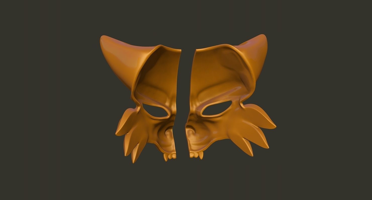 Fox Mask 3D model 3D printable | CGTrader
