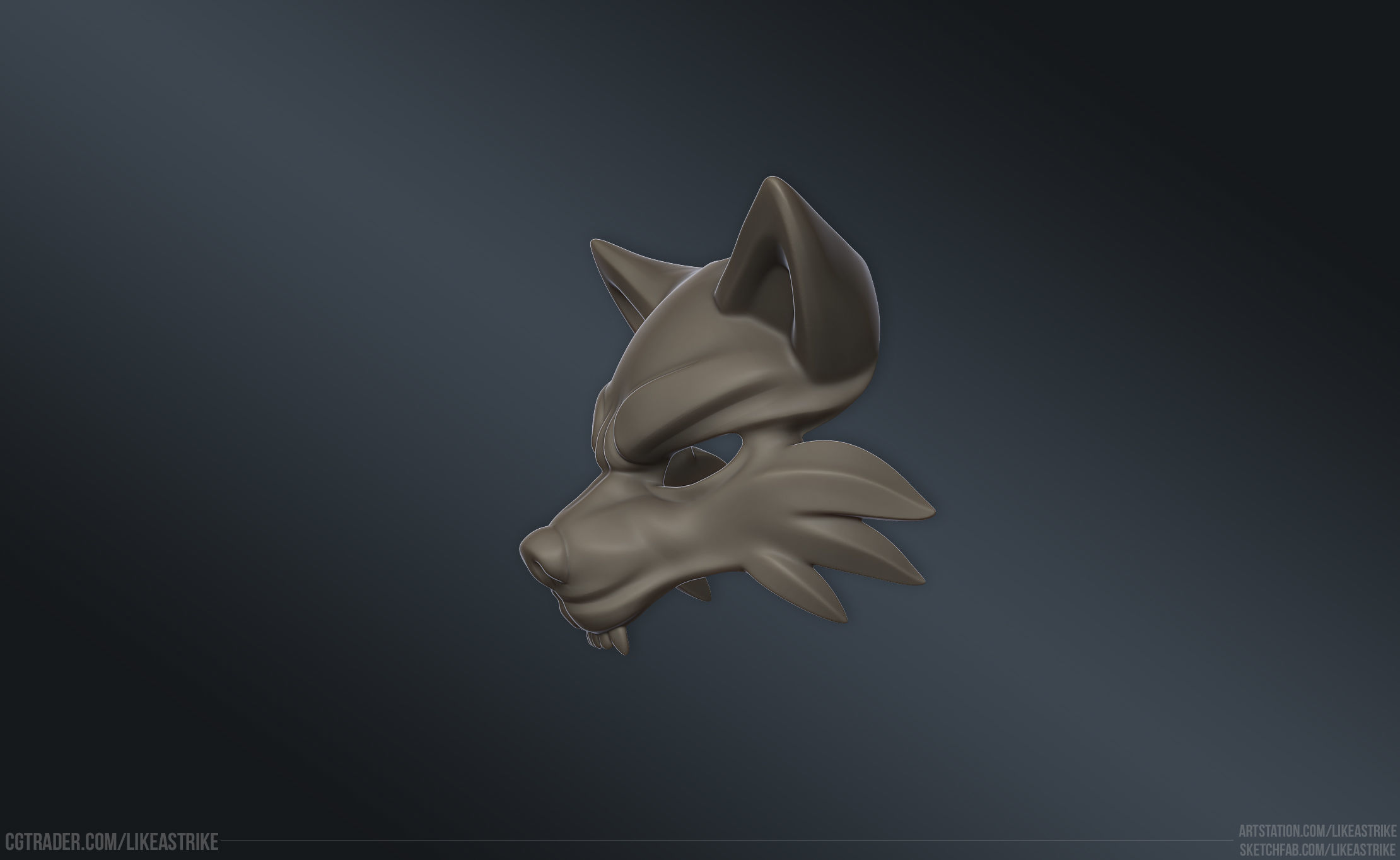 Fox Mask 3D model 3D printable | CGTrader