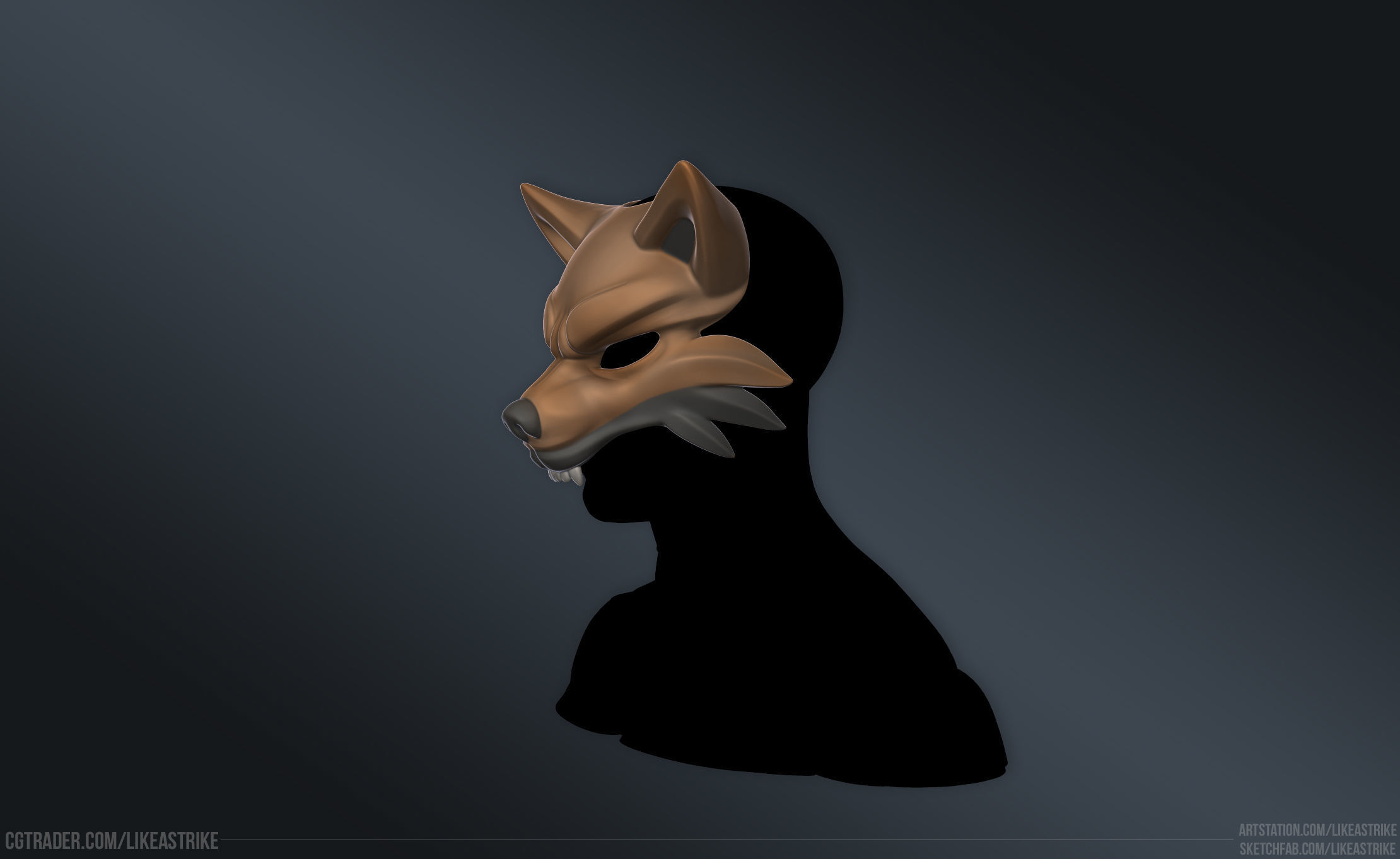 Fox Mask 3D model 3D printable | CGTrader