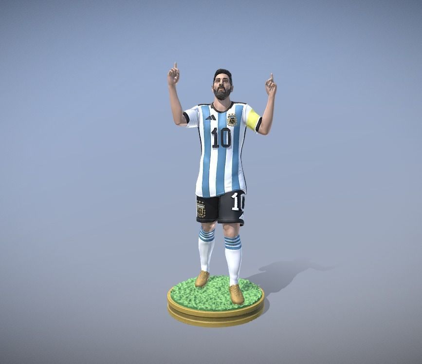 Lionel Messi figure for 3D Print Qatar 2022 3D model 3D printable ...