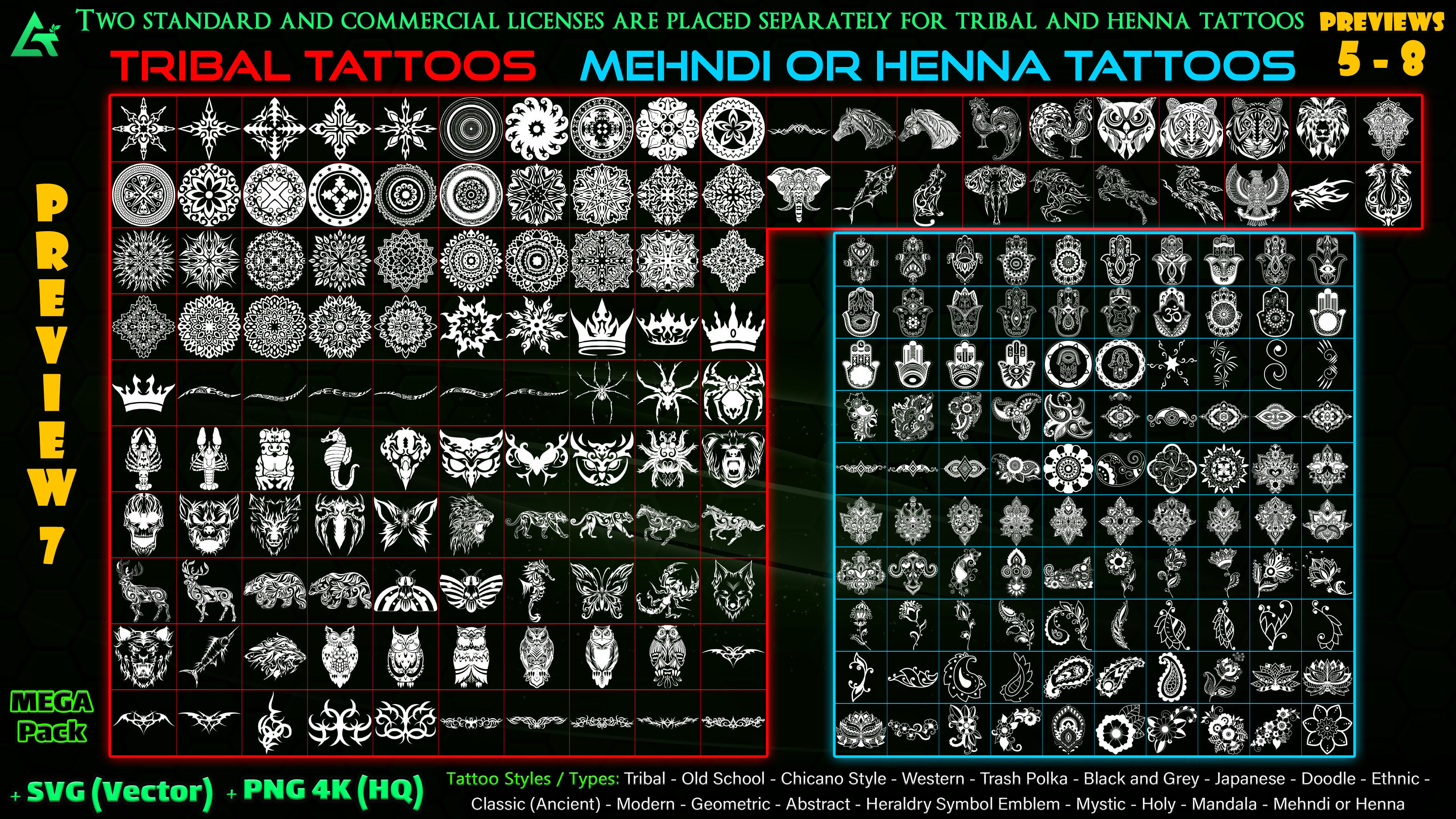 4000 Hand Painted Alpha Tattoos and Clothing Print Designs-Vol 9 ...