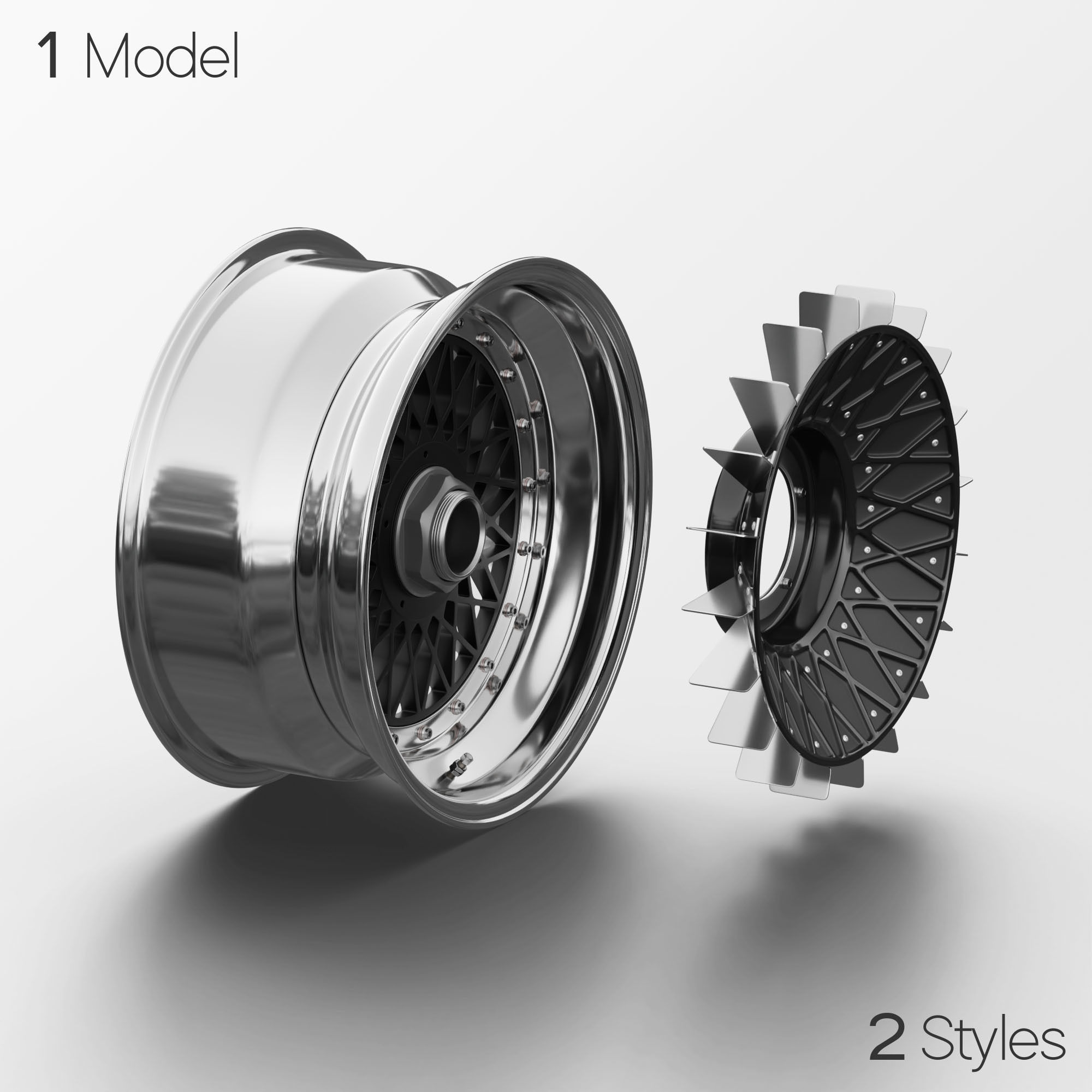 BBS E57 Turbofan 17in Wheel Porsche 935 3D Model 3D model | CGTrader