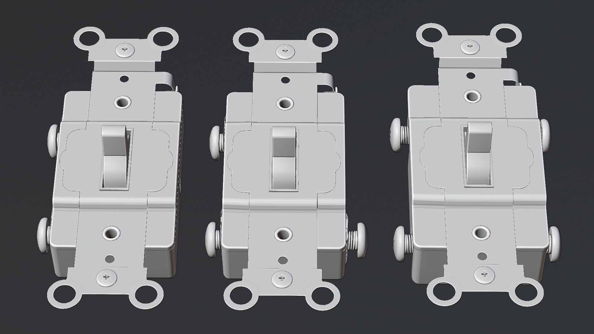 Light Switches 2Way 3Way 4Way 3D model | CGTrader