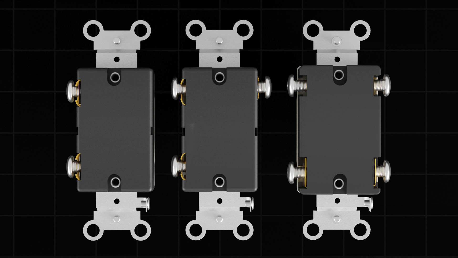 Light Switches 2Way 3Way 4Way 3D model | CGTrader