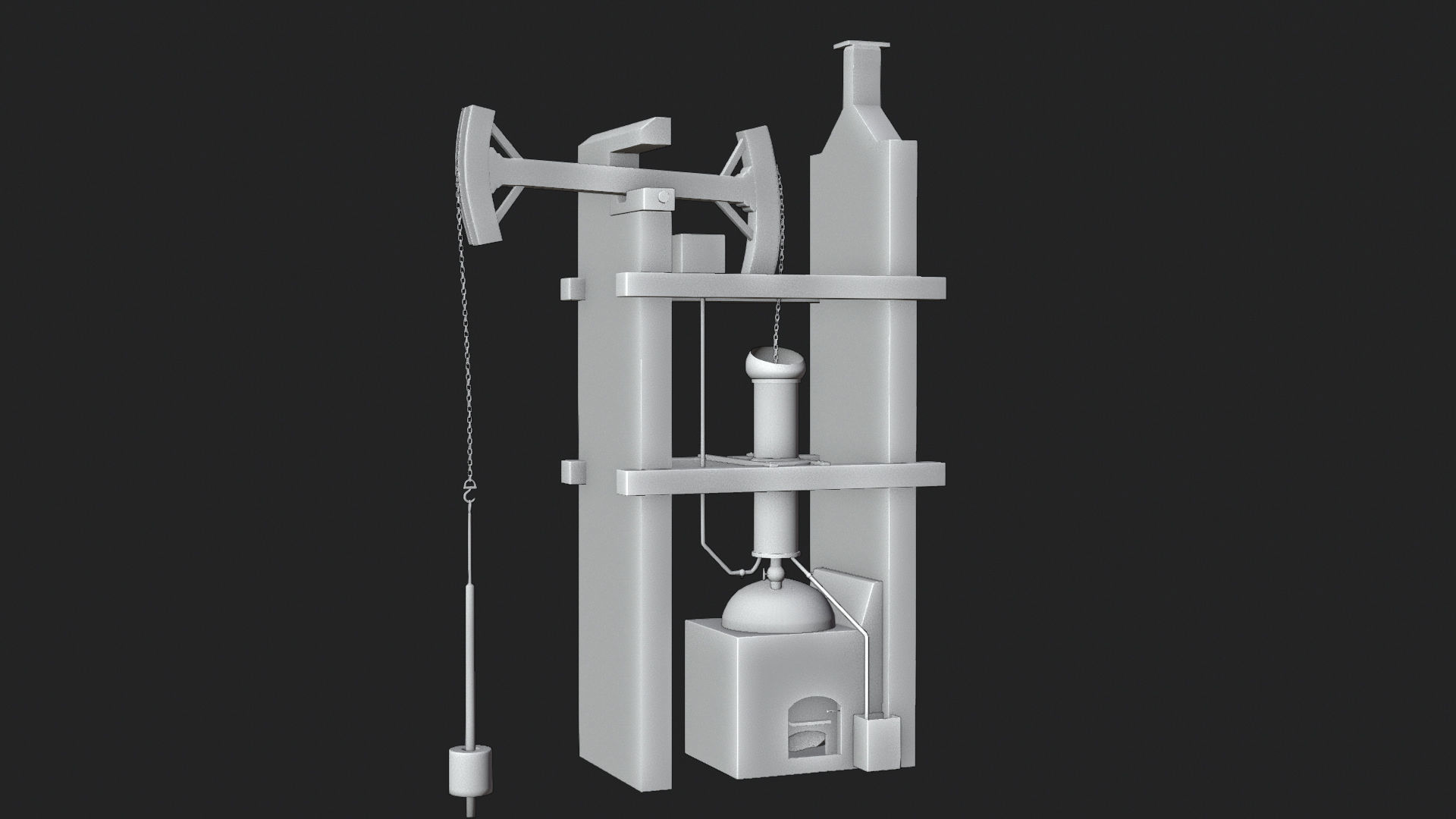 Newcomen Steam Engine 3D model | CGTrader