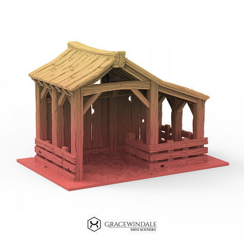 Small Stable 3D model 3D printable | CGTrader