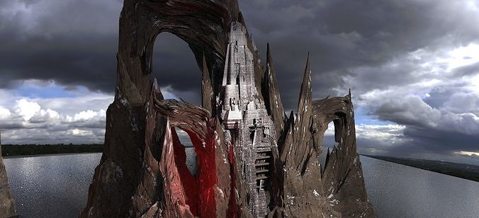 Stylized Tower Rocks 2 3D model | CGTrader